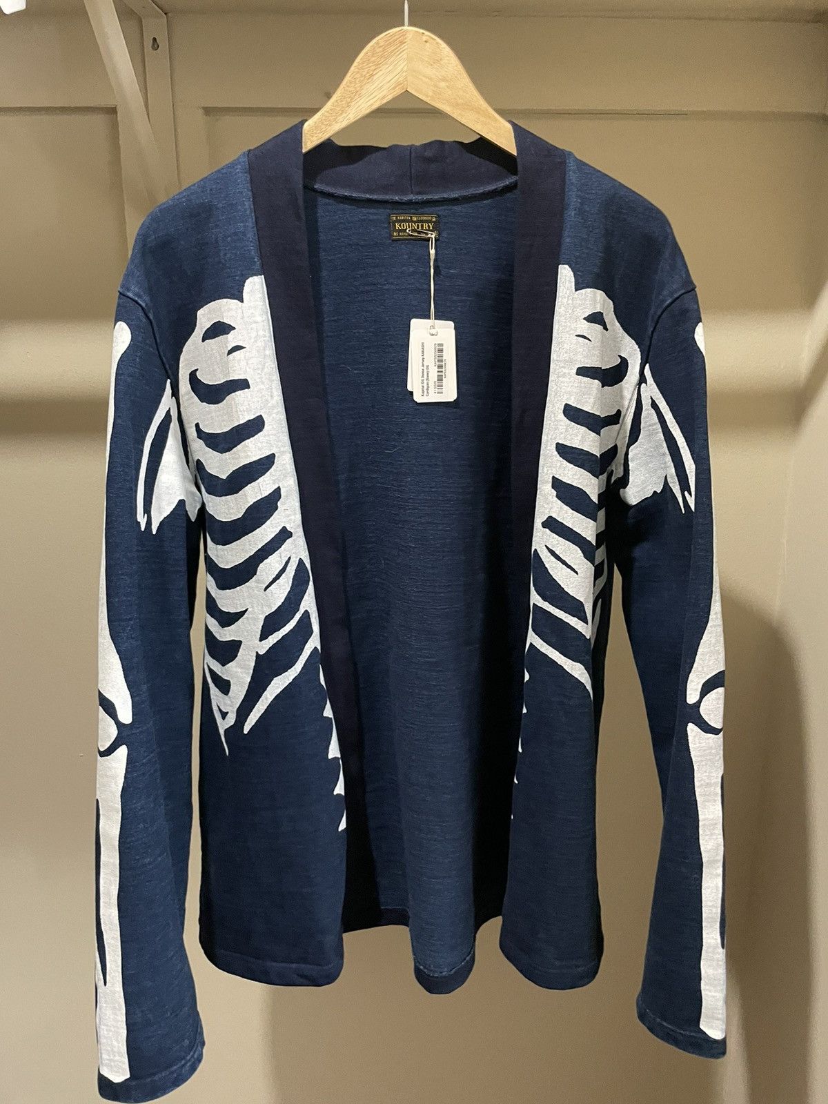 Kapital IDG Dense Jersey KAKASHI Cardigan Bone Size 4 | Grailed