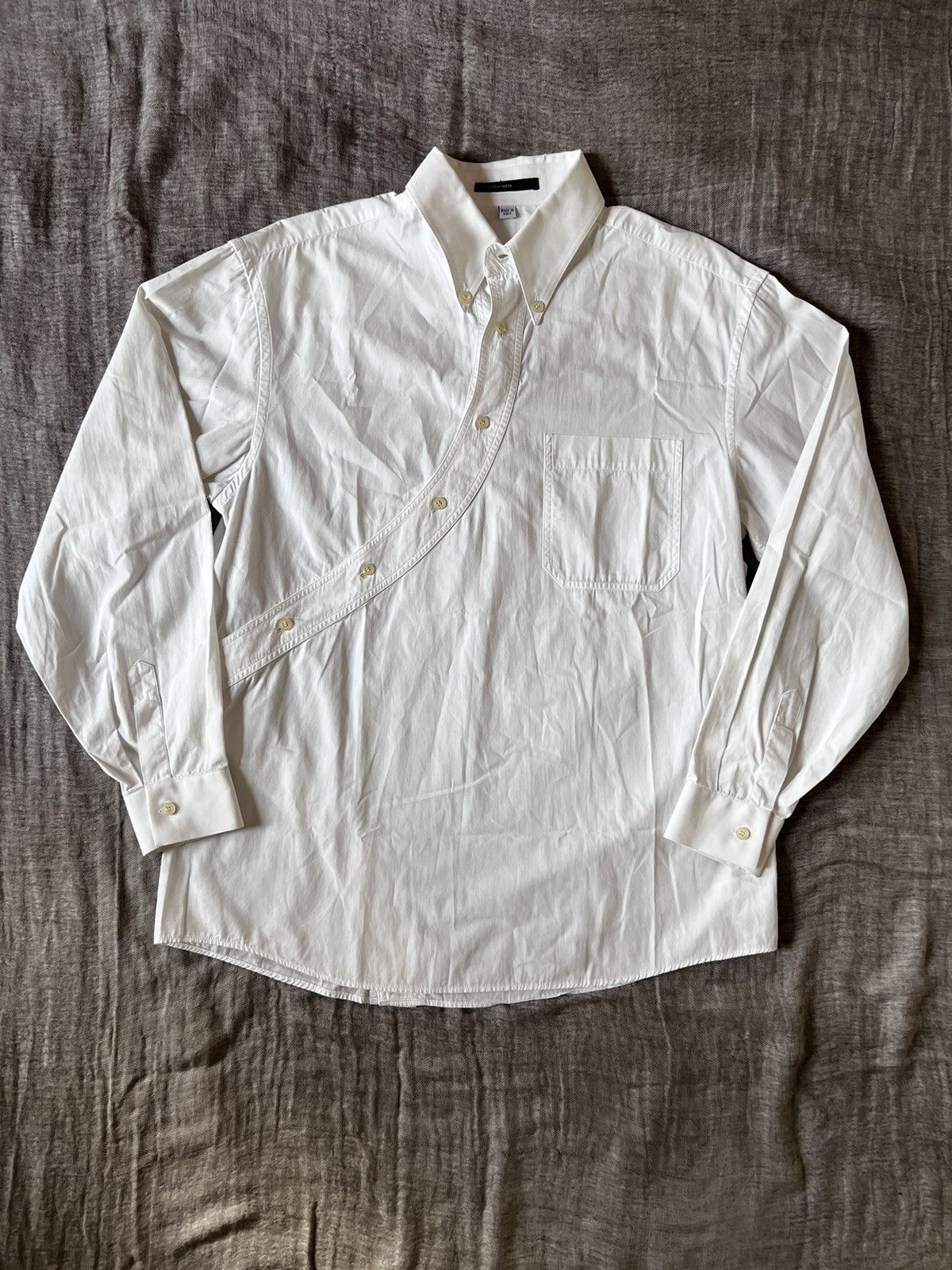 Alexander McQueen Archive SS96 Curved-Placket Button-Up | Grailed