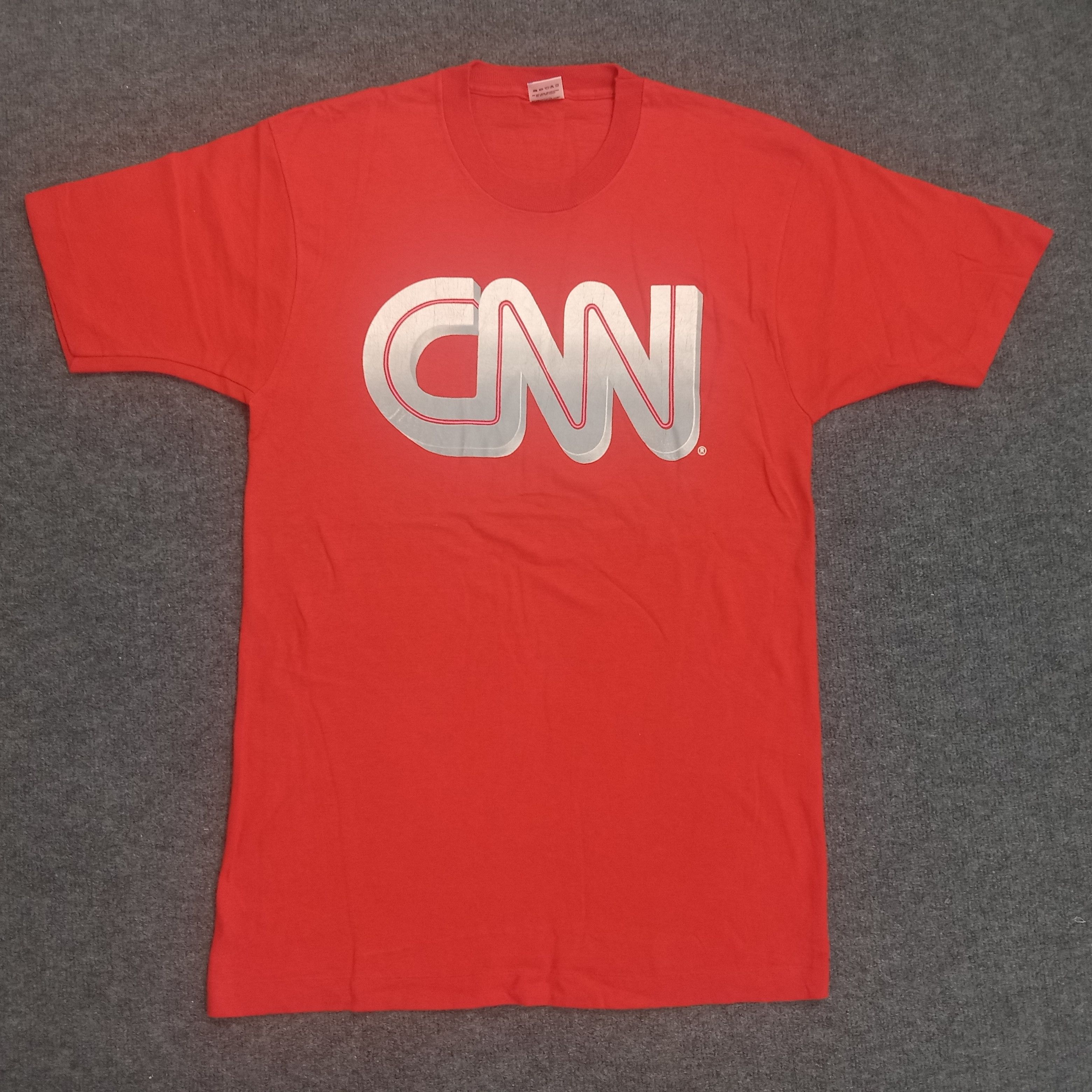 Streetwear × Vintage 90's CNN American Television News Logo Tshirt ...