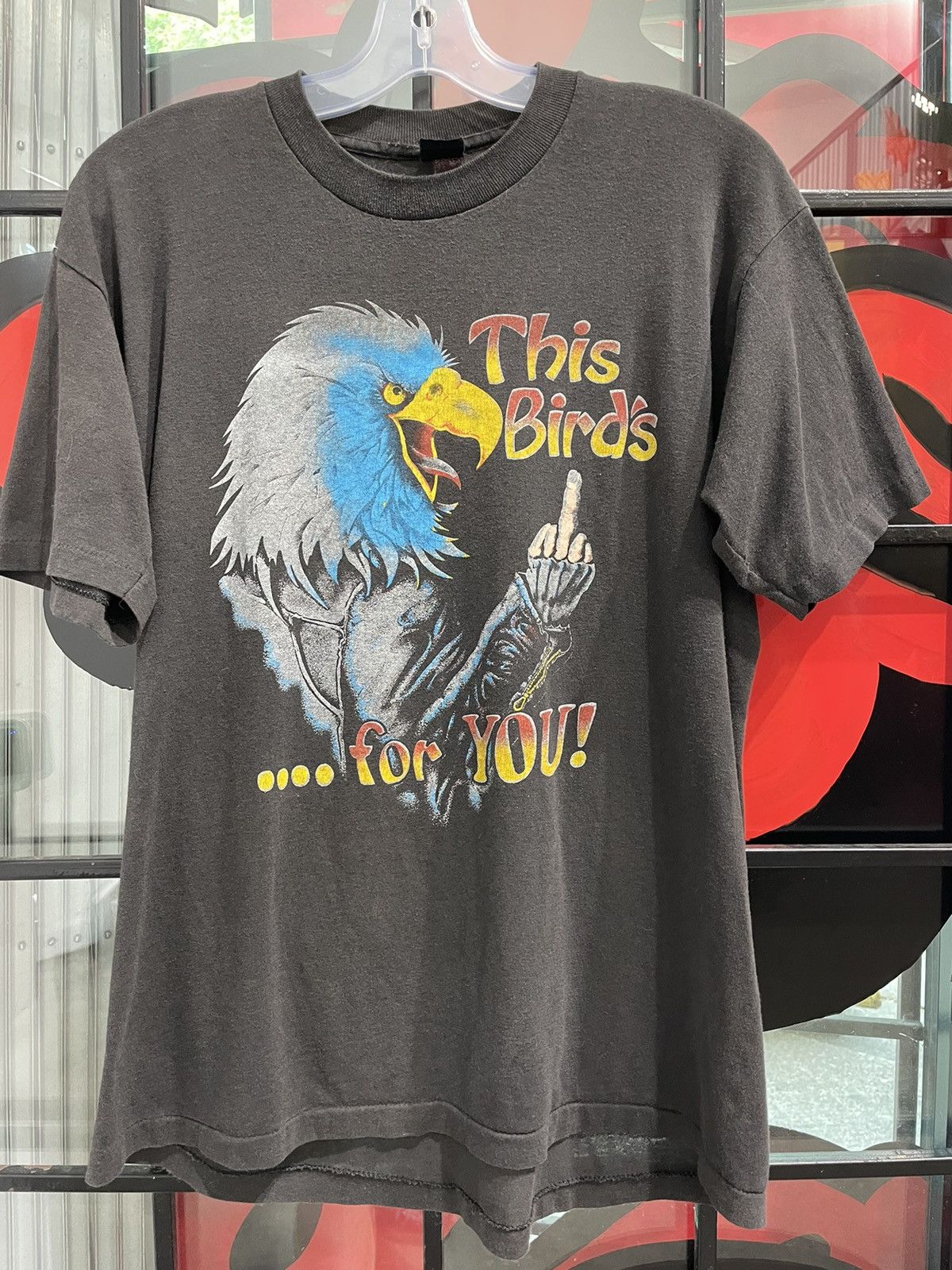 Vintage 80s Eagle Birds for You middle finger biker motorcycle art ...