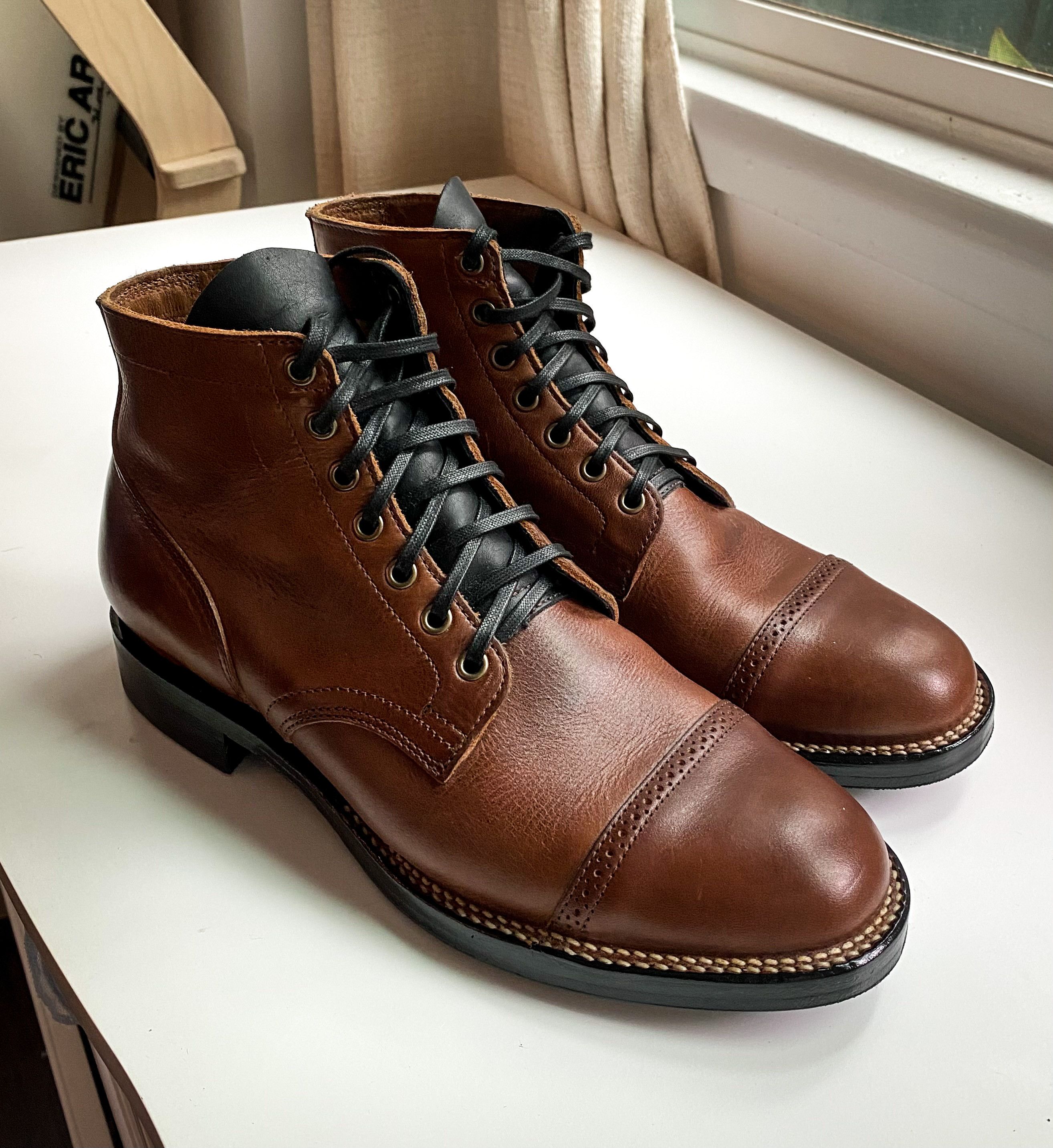 3sixteen × Viberg Vintage Mocha Service Boot | Grailed