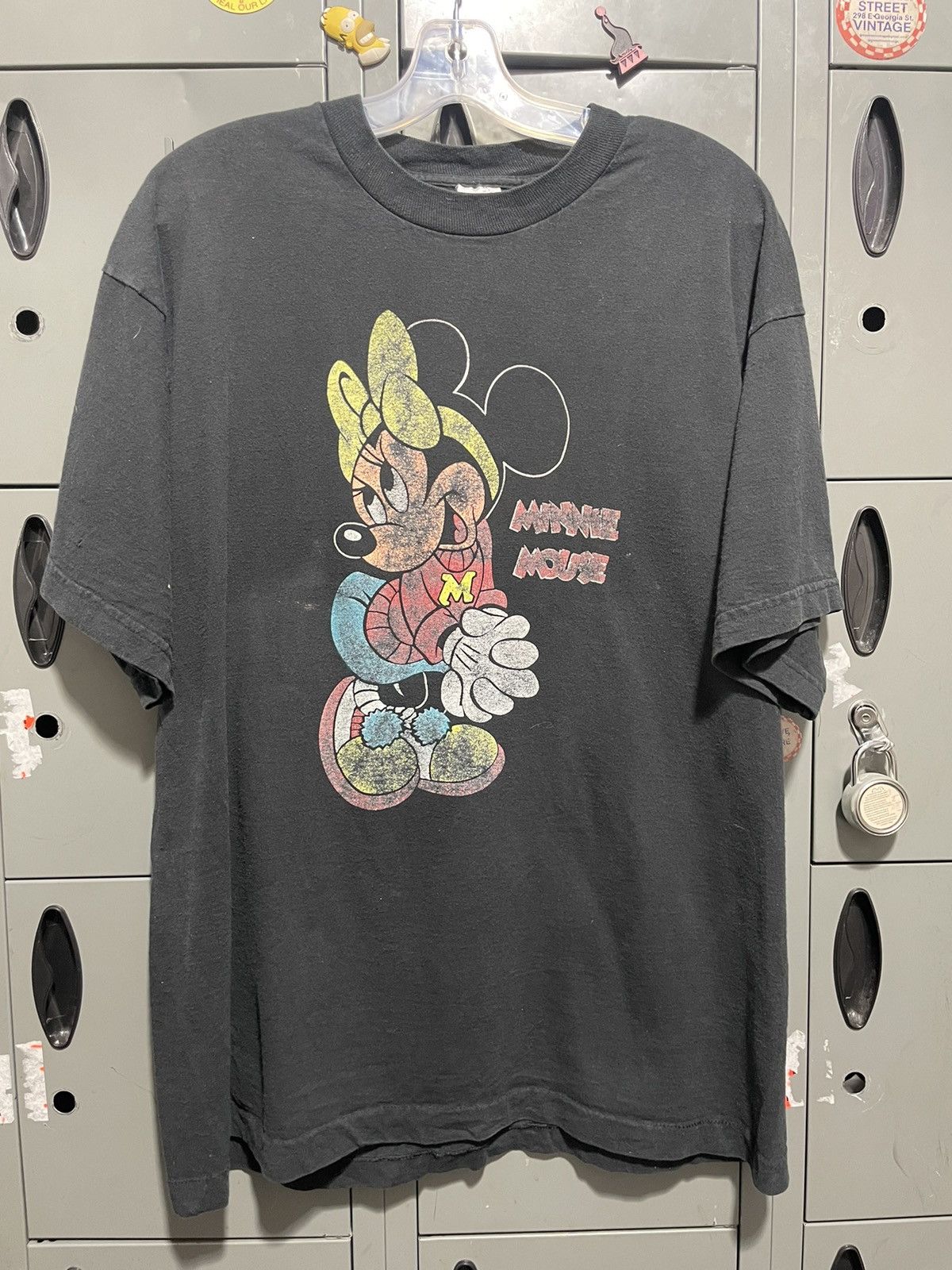 Disney × Vintage Minnie Mouse 90s Disney black graphic vintage tee ...