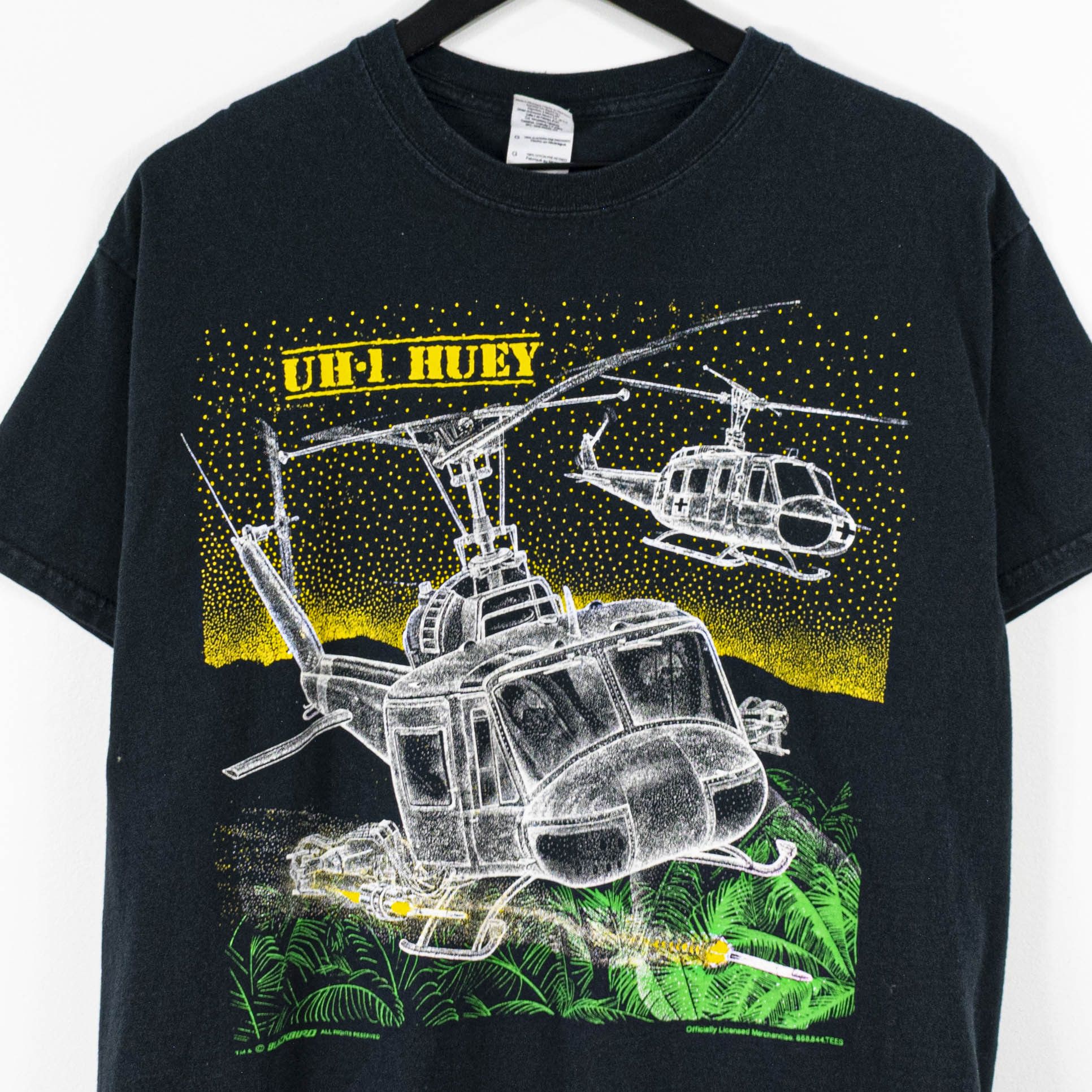 Vintage Y2K Blackbird UH-1 Huey Helicopter T-Shirt | Grailed
