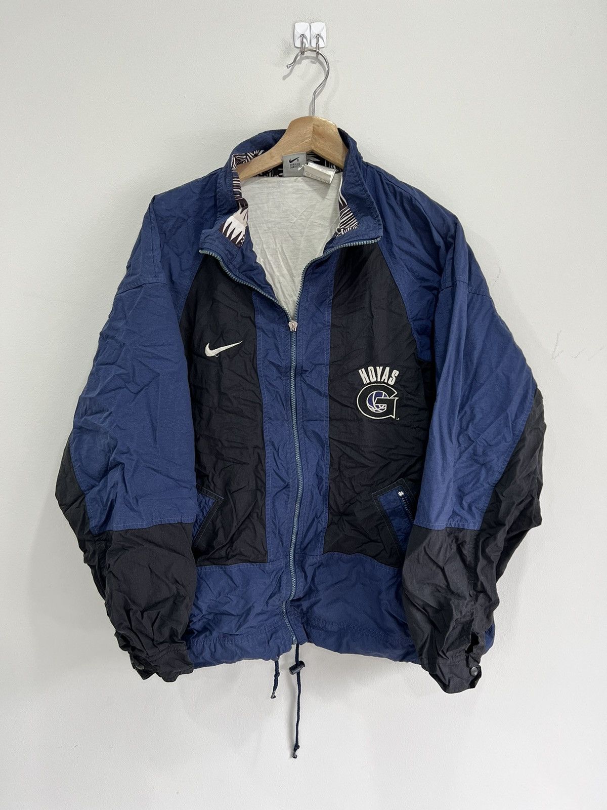 Nike Vintage 90s Nike Georgetown Hoyas Windbreaker jacket swoosh | Grailed