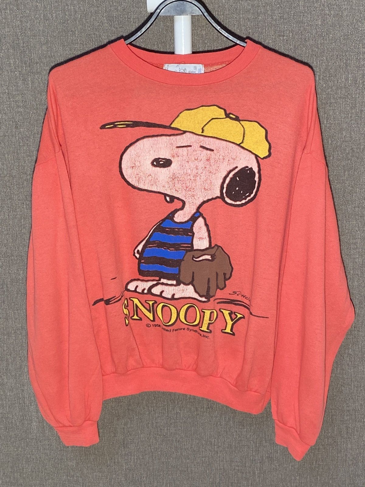 Vintage 70s Vintage Snoopy 1958 Sweatshirt In Pink | Grailed