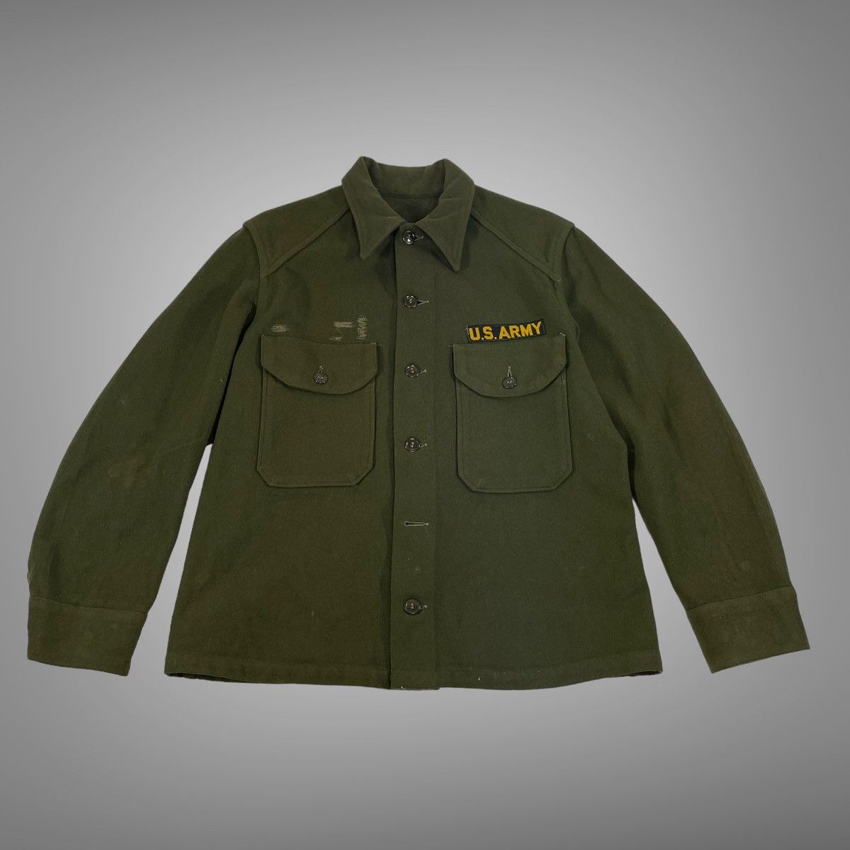 Vintage Vintage 1960s us army wool button up | Grailed