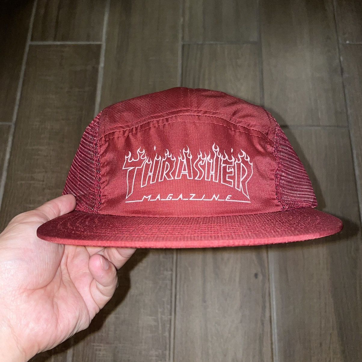 Thrasher Thrasher Skateboard Magazine Flame Outline 5 Panel Hat | Grailed
