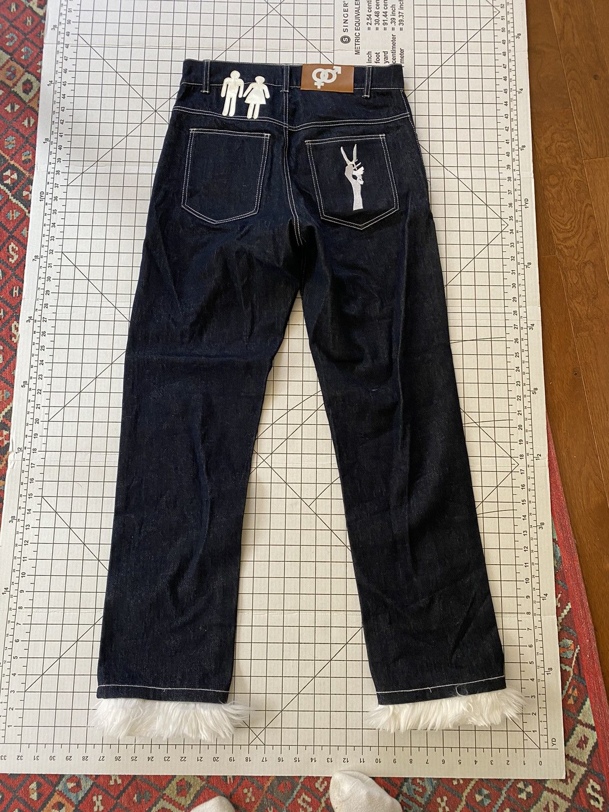 Other Sace Moretti BoyGirl Raw Denim Fur Cuffs | Grailed