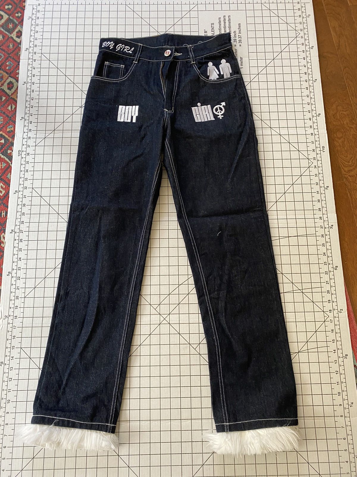 Other Sace Moretti BoyGirl Raw Denim Fur Cuffs | Grailed