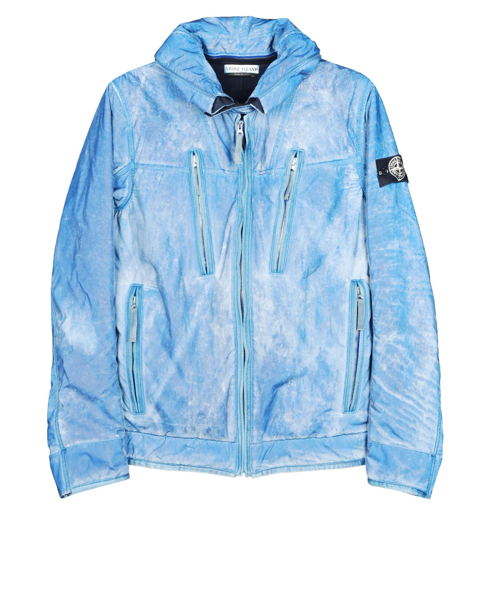 Stone Island Stone Island AW10 Blue 3M Liquid Reflective Jacket | Grailed