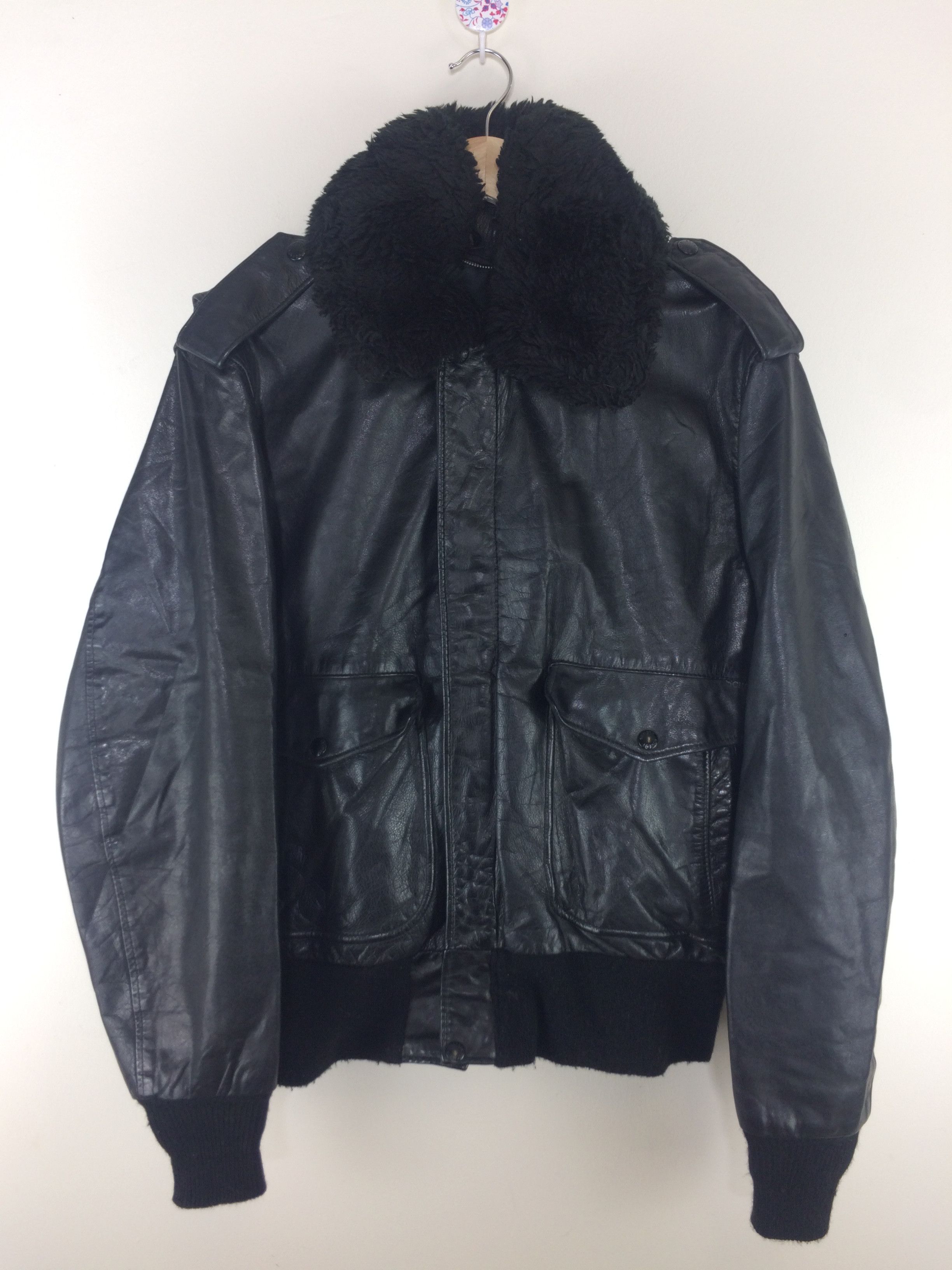 Leather Jacket × Schott × Vintage Vintage 80’s 90’s Schott Aviator ...