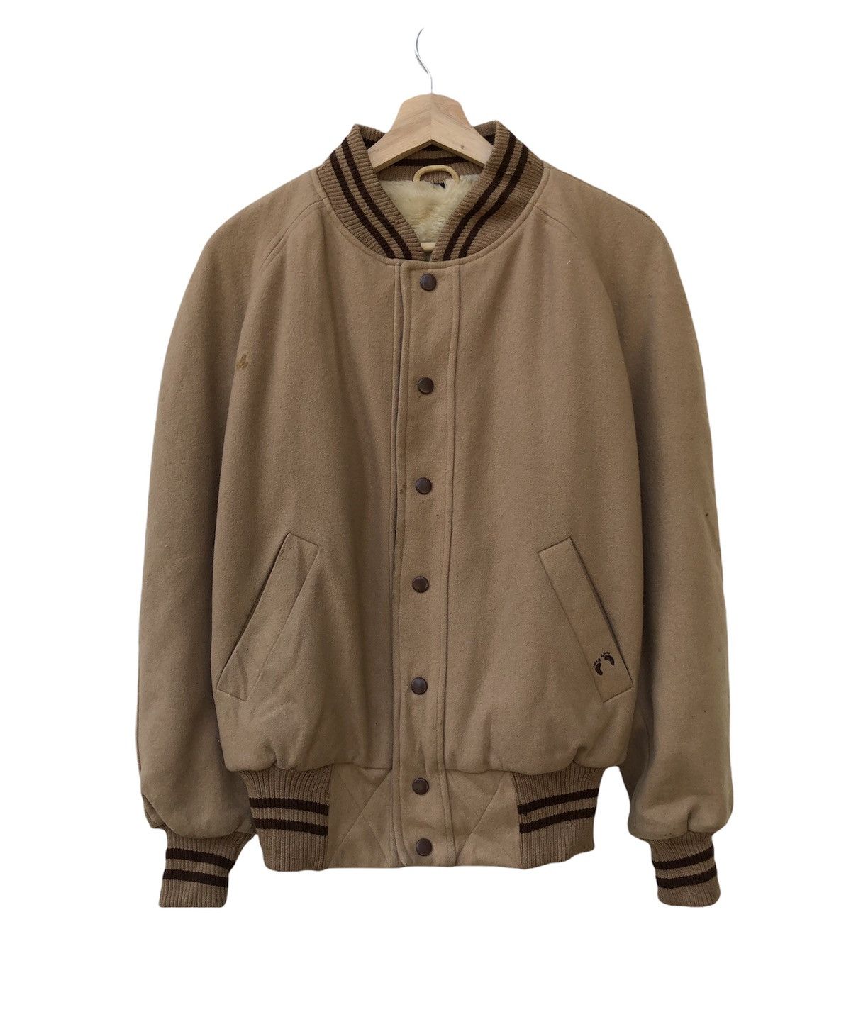 Bomber Jacket × Hang Ten × Varsity Jacket Vintage Wool Hang Ten Varsity ...