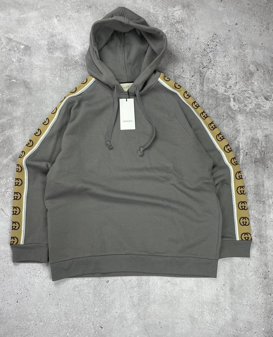 Gucci × Streetwear Gucci logo-tape hoodie | Grailed