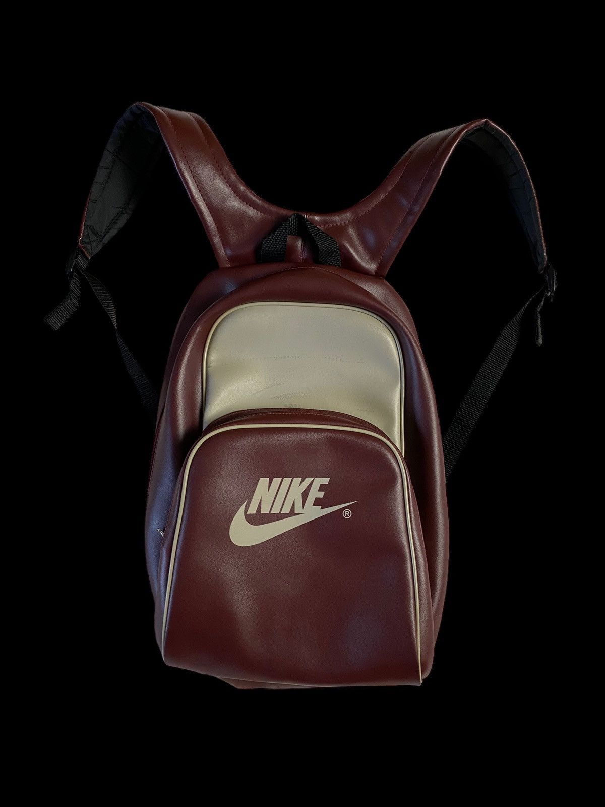Nike Nike Vintage 90s Brown Leather Streetwear Backpack | Grailed