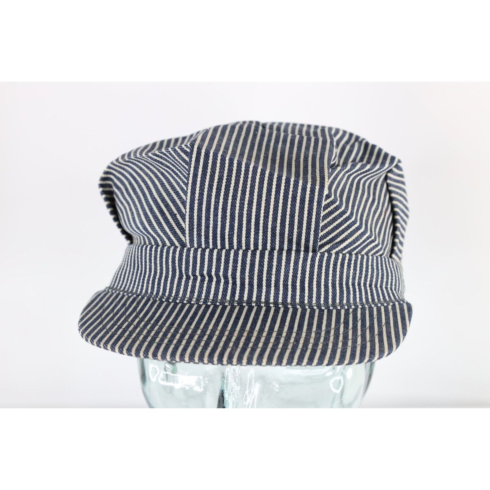 Vintage Vintage 50s Hickory Striped Denim Railroad Conductor Hat Cap ...