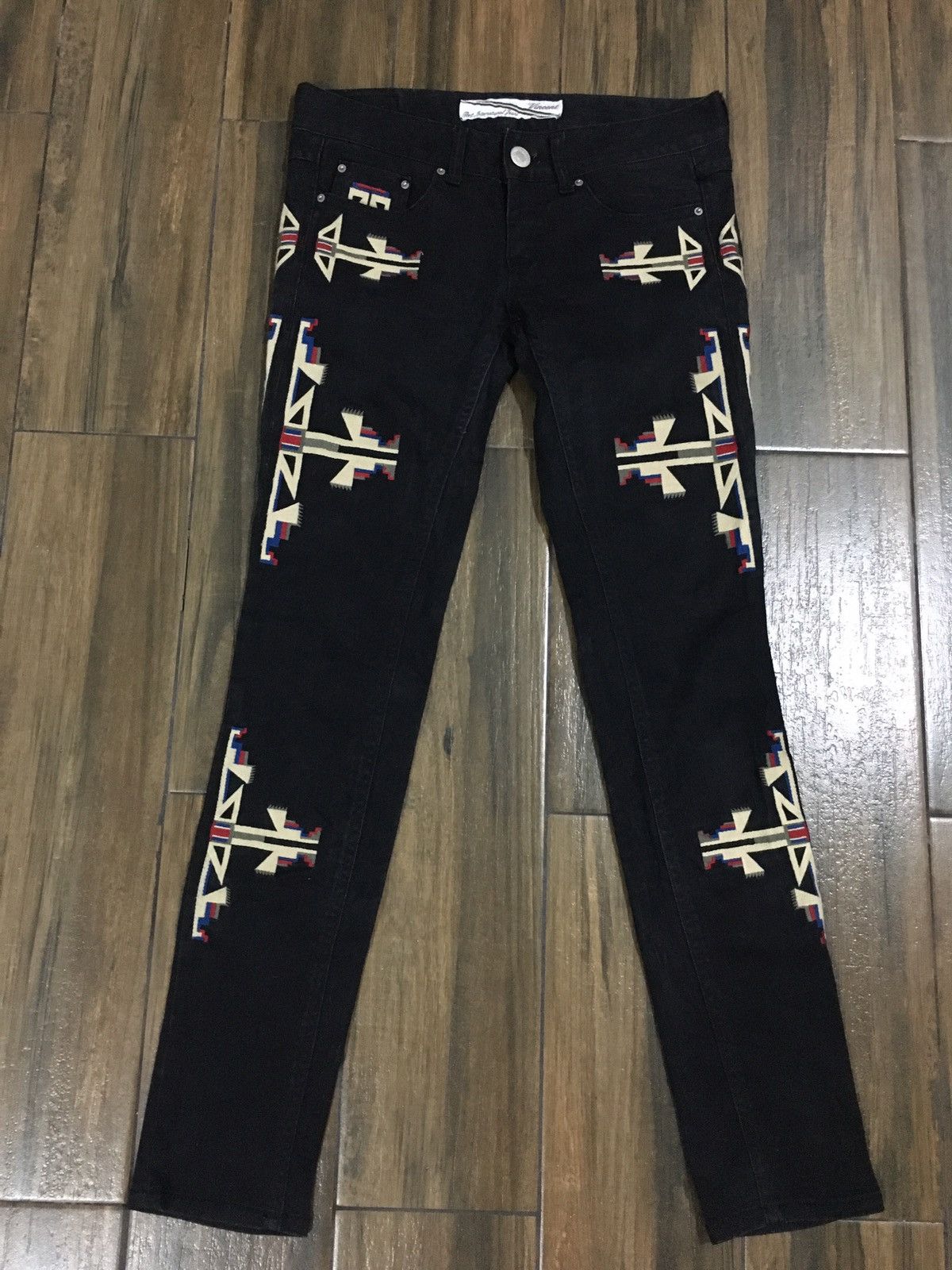 Japanese Brand × Native × Navajo VINCENT JEANS AZTECH NAVAJO EMBROIDERY ...