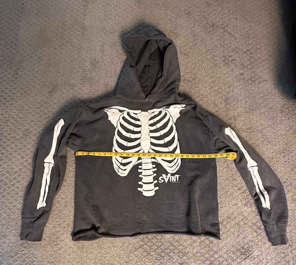 Vlone Saint Michael VLONE Skeleton Bone Hoodie | Grailed