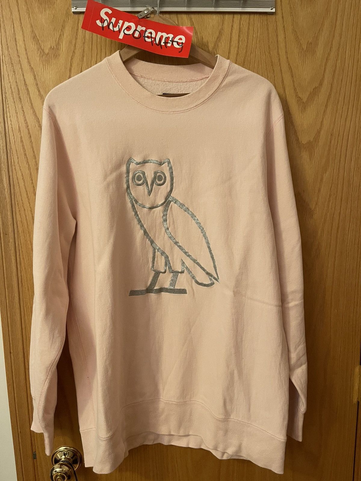 Octobers Very Own DRAKE OVO PINK & SLIVER OG OWL HOODIE SWEATSHIRT XL ...