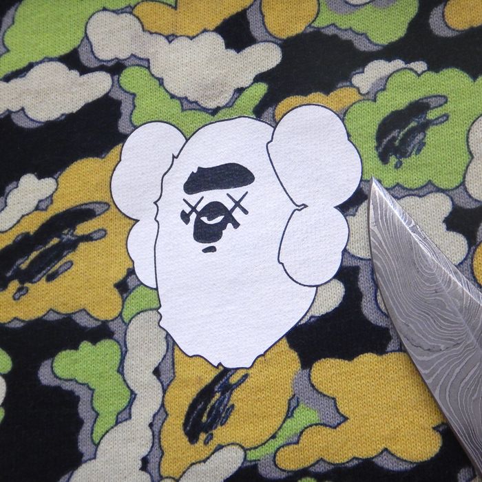 Bape Mid 2000s Bape x KAWS Reversible Cloud Camo Crewneck | Grailed