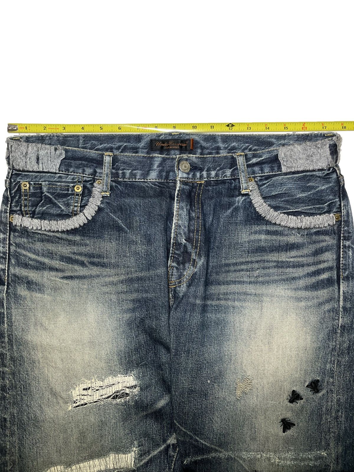 Undercover AW06 Undercover Insect Bug Denim Distressed & Repaired Four ...