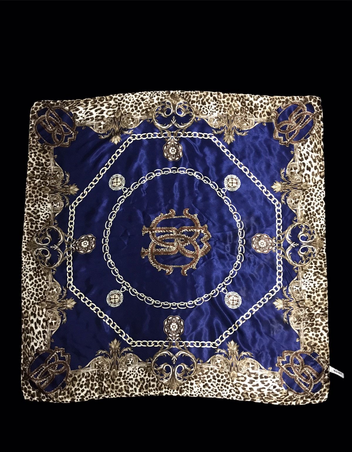 Vintage Vintage WD-NY Silk Scarf Leopard Art Baroque Nice Design | Grailed