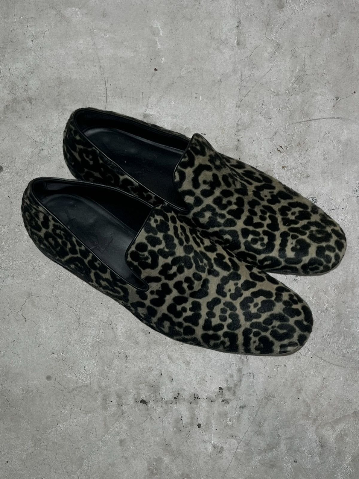 Yves Saint Laurent YSL Leopard Fur Loafers | Grailed
