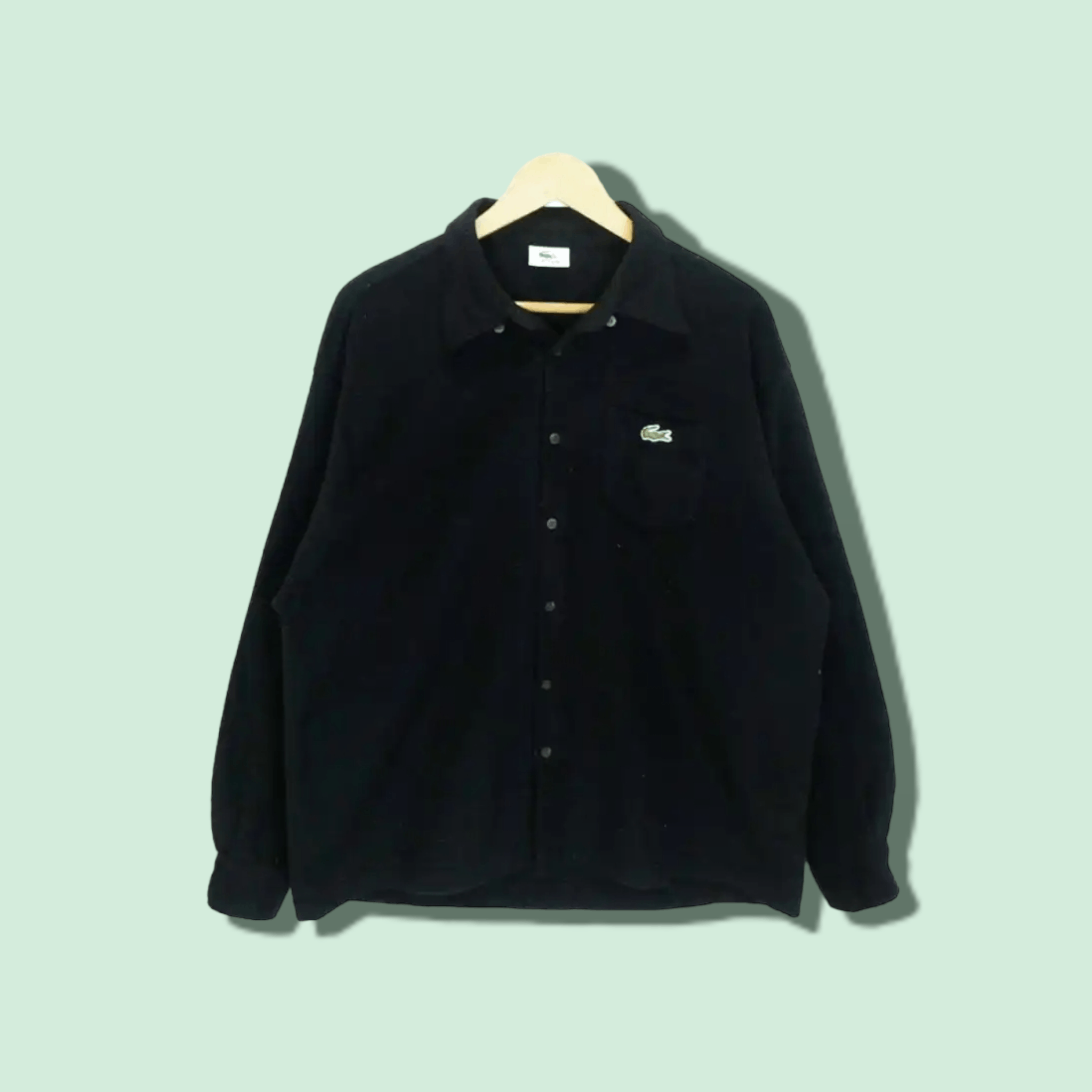 Lacoste Vintage 90's LACOSTE Button Up Fleece Shirt Flannel Cowboy ...