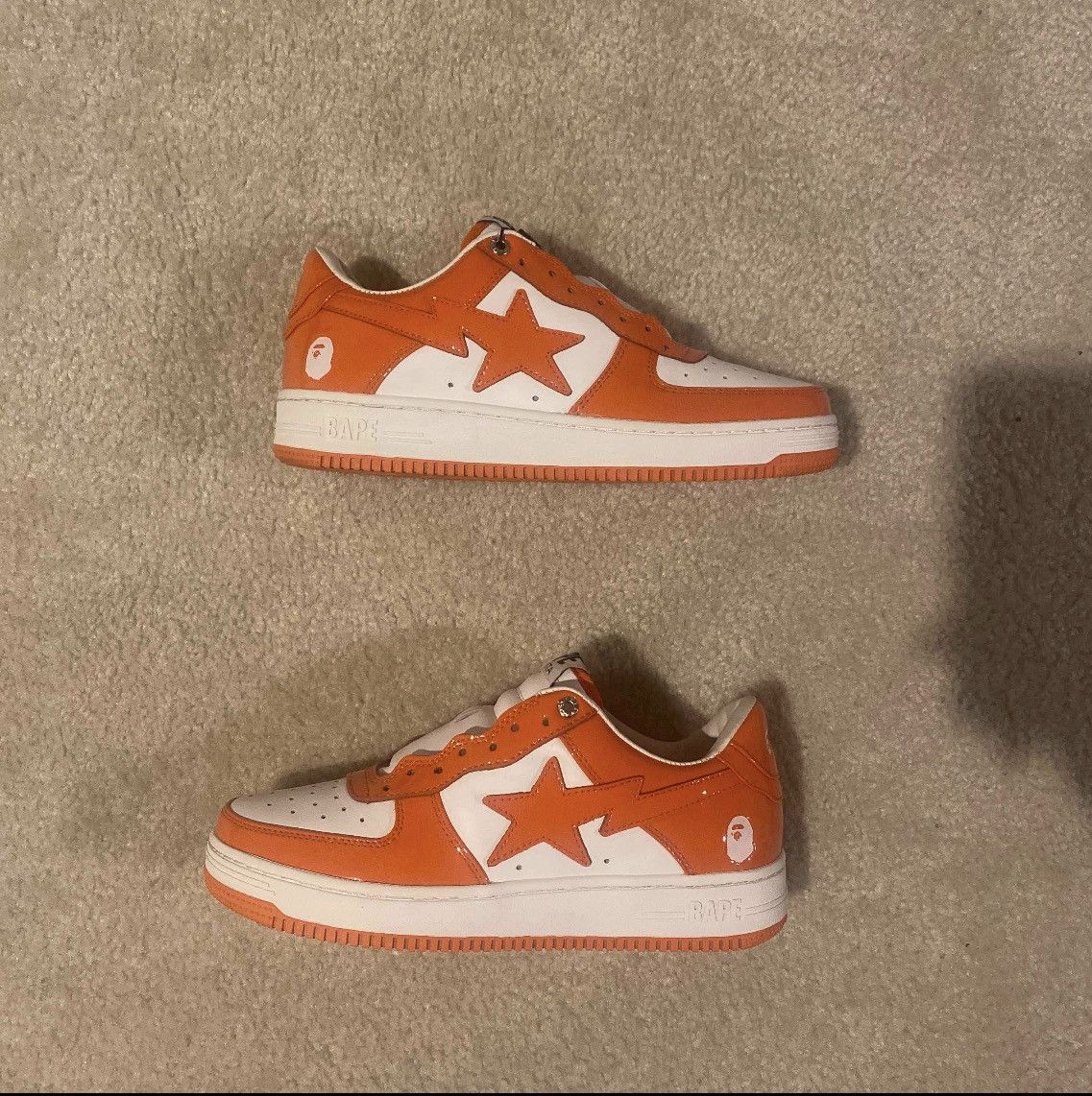 Bape Bapesta Low Orange | Grailed