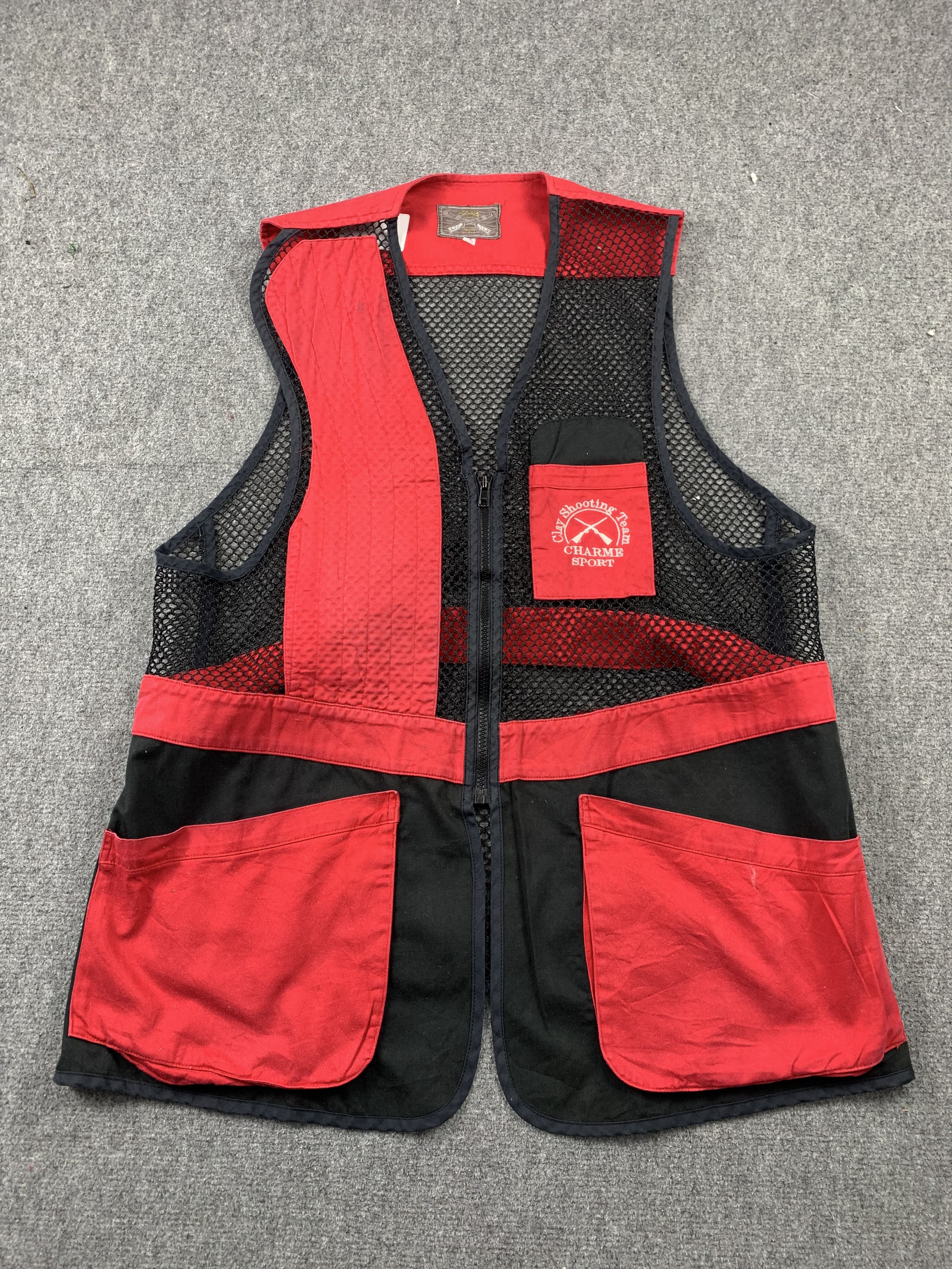 Vintage Vintage Clay Shooting Team Multipocket Jacket Blackred | Grailed