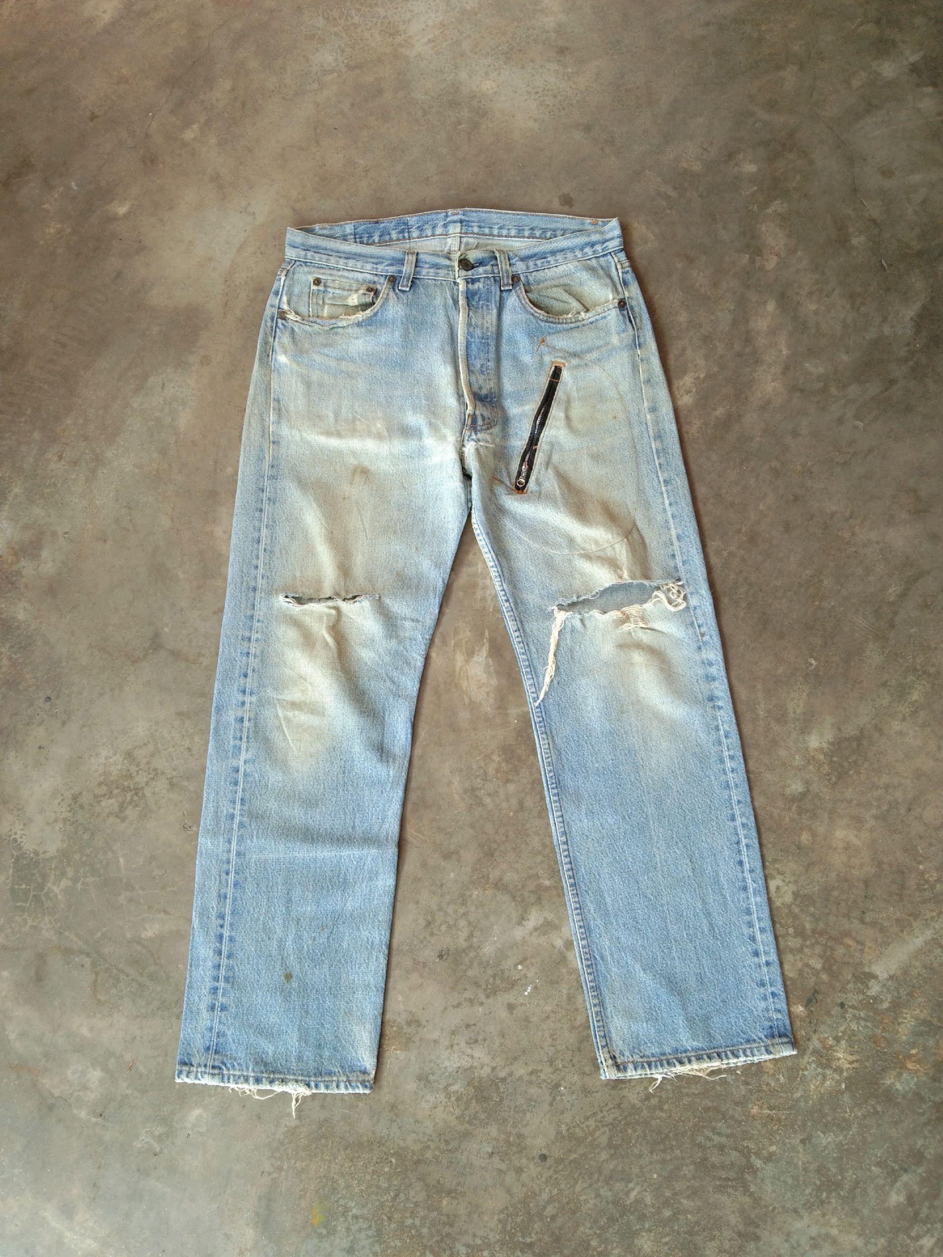 Levi's × Vintage 80s Vintage Levis 501 Made In USA Distressed Jeans 33x29 | Grailed
