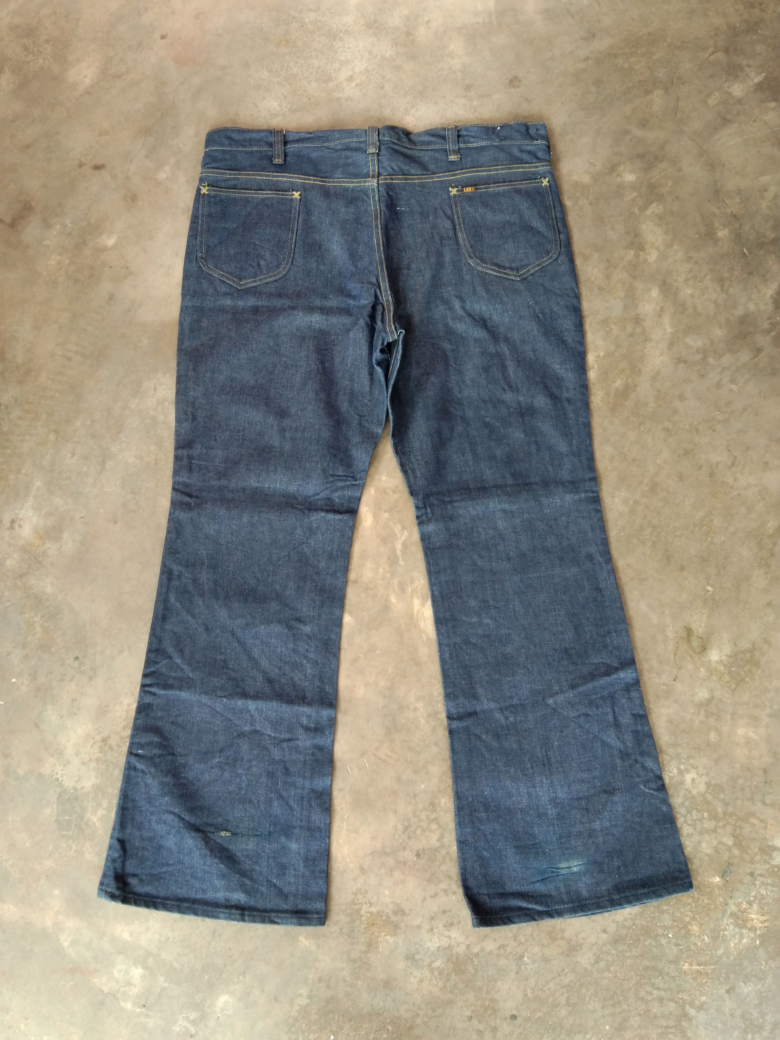 Vintage 70s Bell Bottom Vintage LEE Made In USA Flared Jeans 42x33 | Grailed