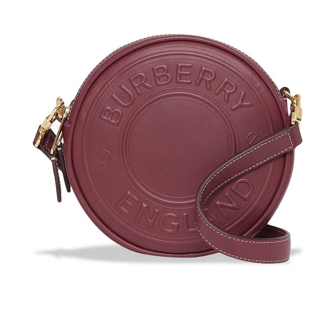 Burberry BURBERRY Louise burgundy red round leather crossbody bag | Grailed