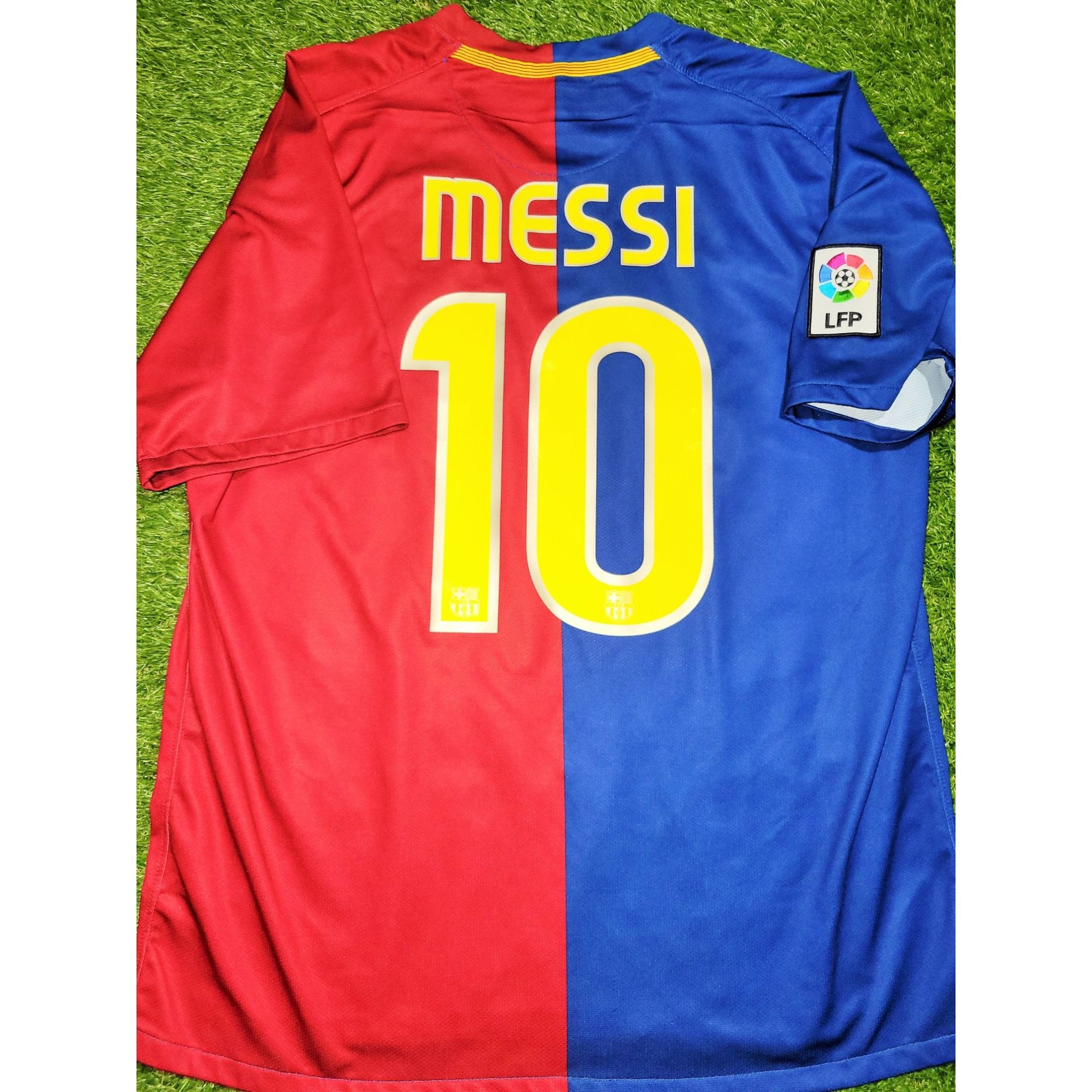 Nike Messi Barcelona TREBLE SEASON 2008 2009 Home Soccer Jersey L | Grailed