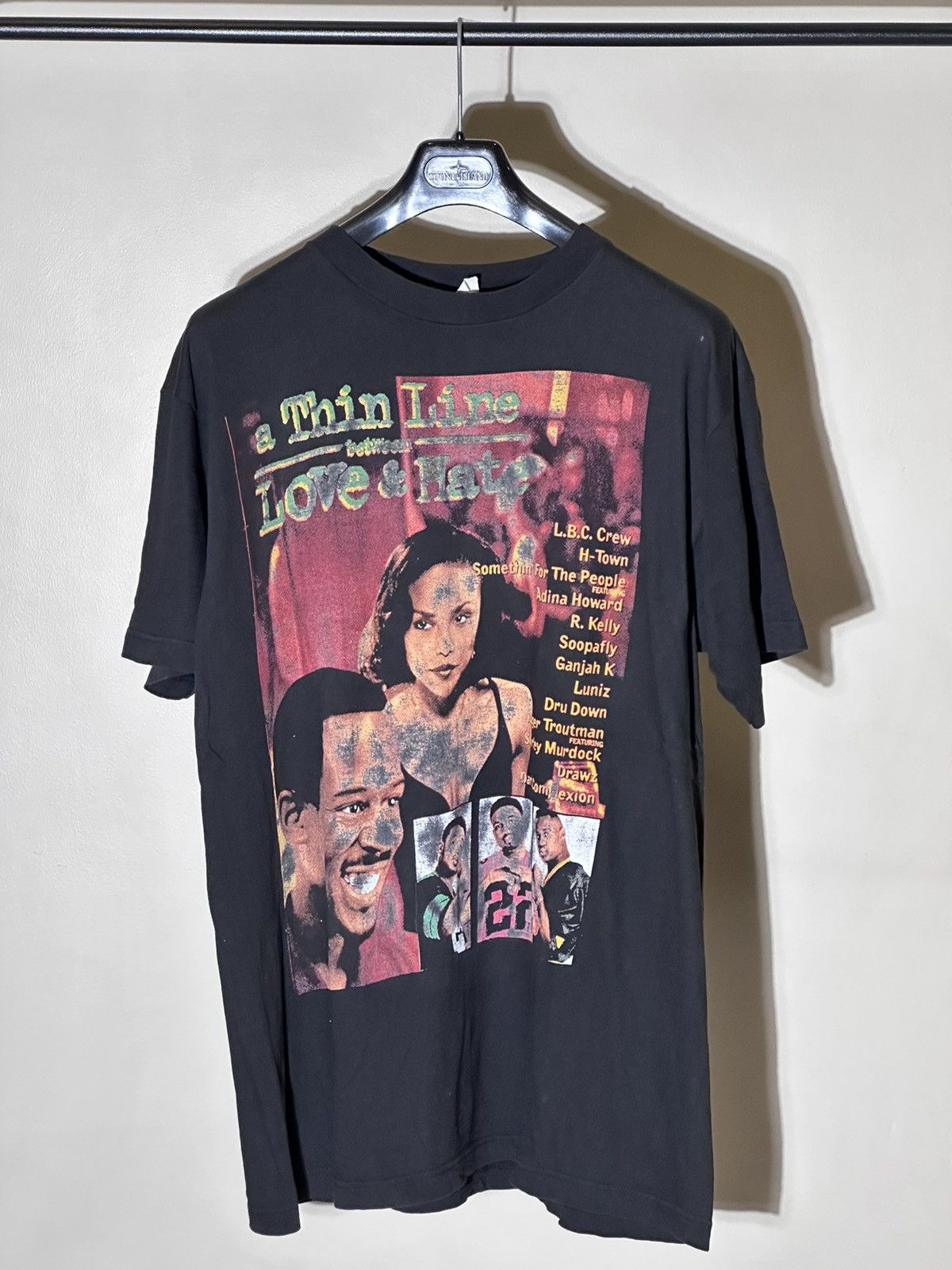Rap Tees × Vintage Vintage 1990s A Thin Line Between Love & Hate Rap T ...