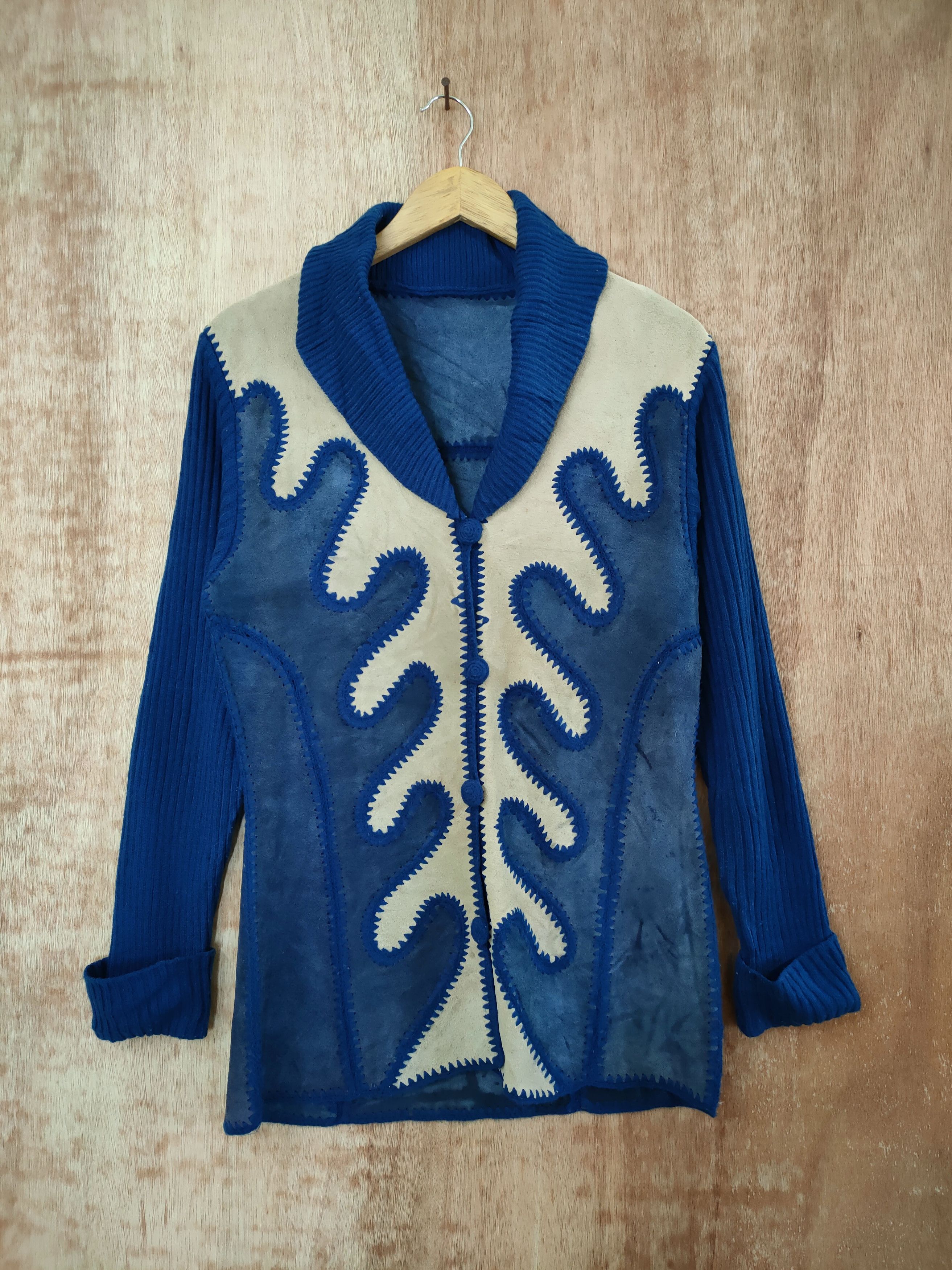 Custom Jacket Suede And Knit Pattern Light Jacket Like Kapital#6788 ...