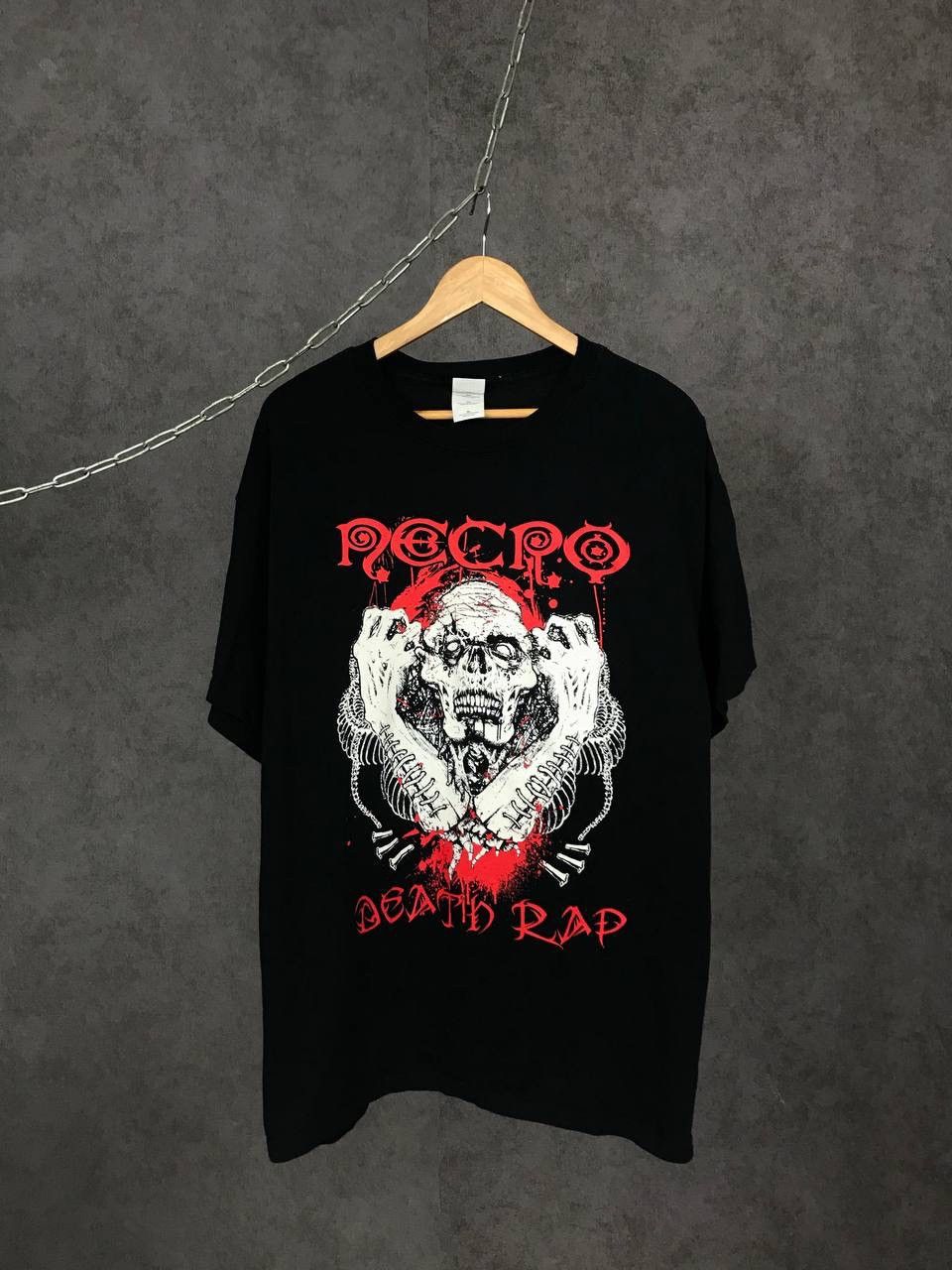 Vintage Necro Death Rap skulls vintage overprinted band tee | Grailed