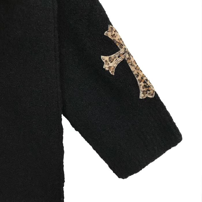 Chrome Hearts Chrome Hearts Leopard Cross Cashmere Sweater | Grailed