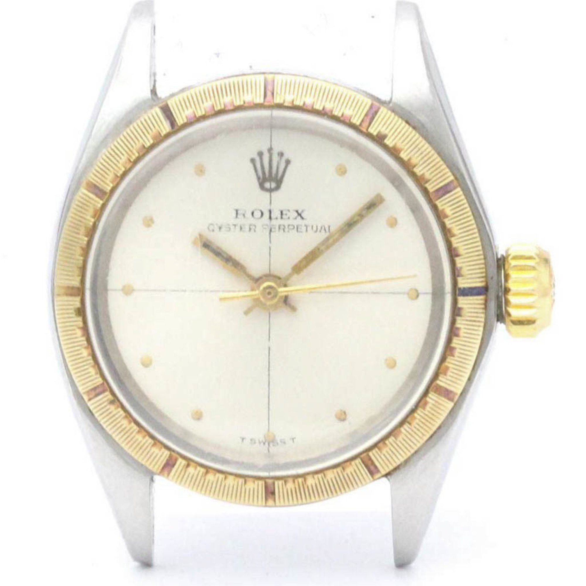 Rolex ROLEX Oyster Perpetual 18K Gold Steel Automatic Ladies Watch Head ...