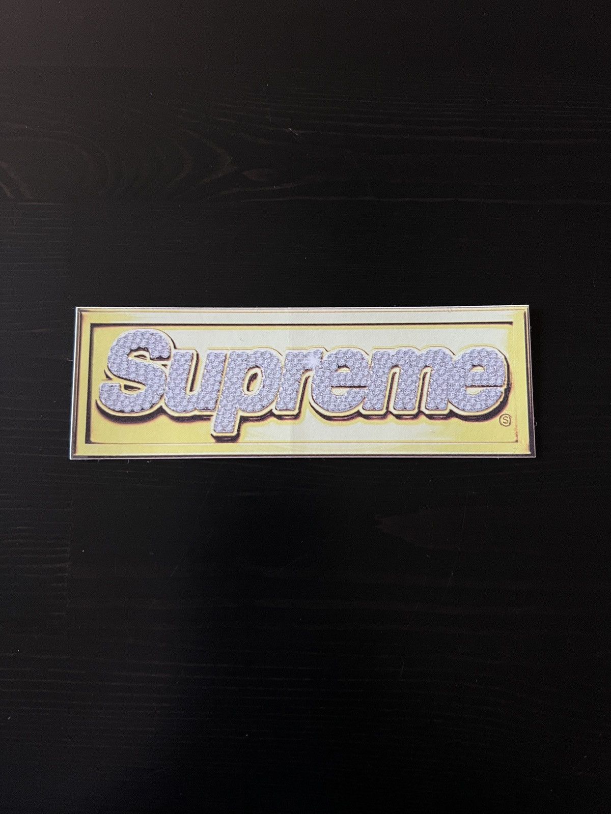 Supreme Supreme Bling Box Logo Sticker SS13 Gold | Grailed
