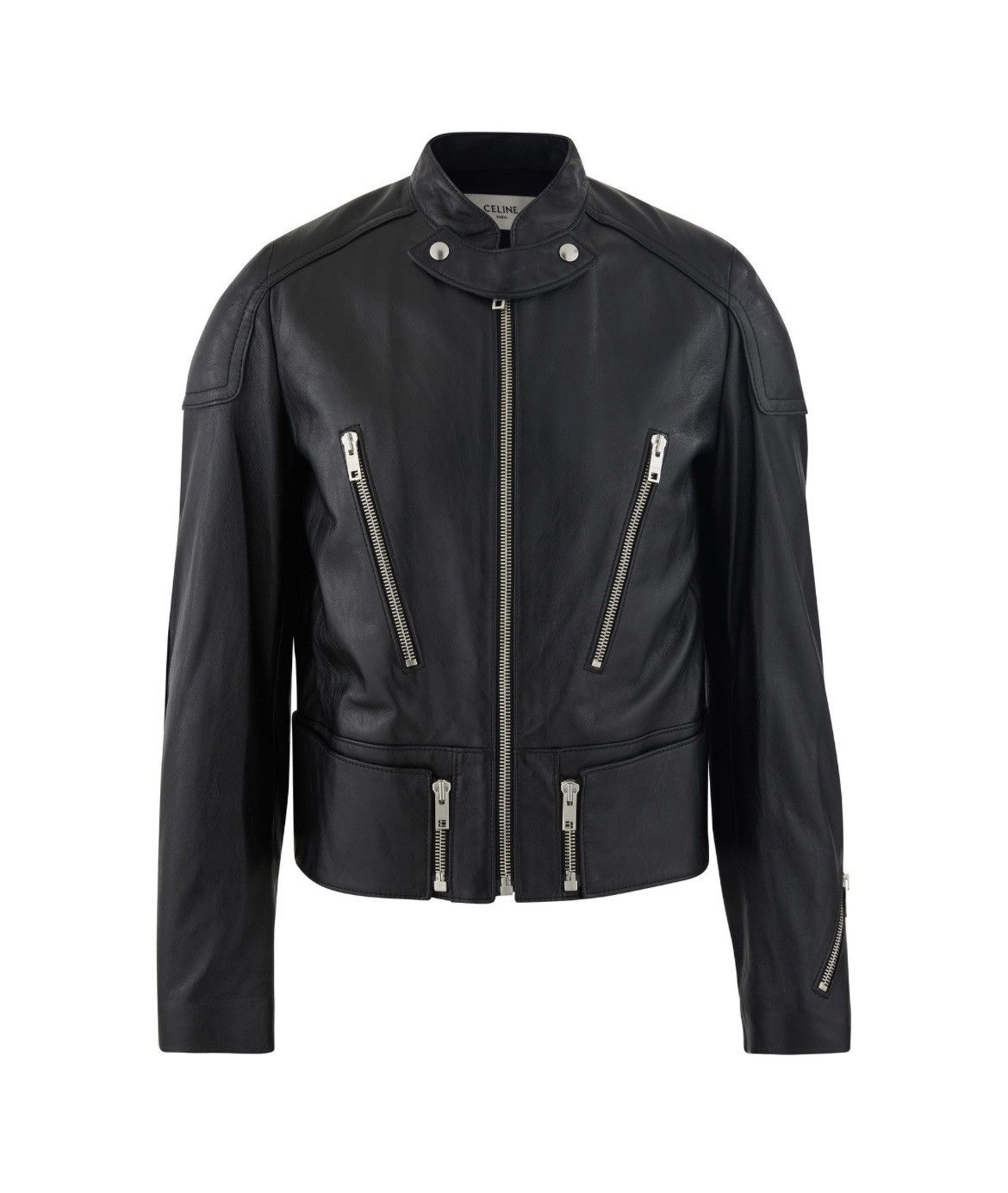 Celine × Hedi Slimane FW19 RARE 46 - Cafe Racer Padded Jacket Leather ...