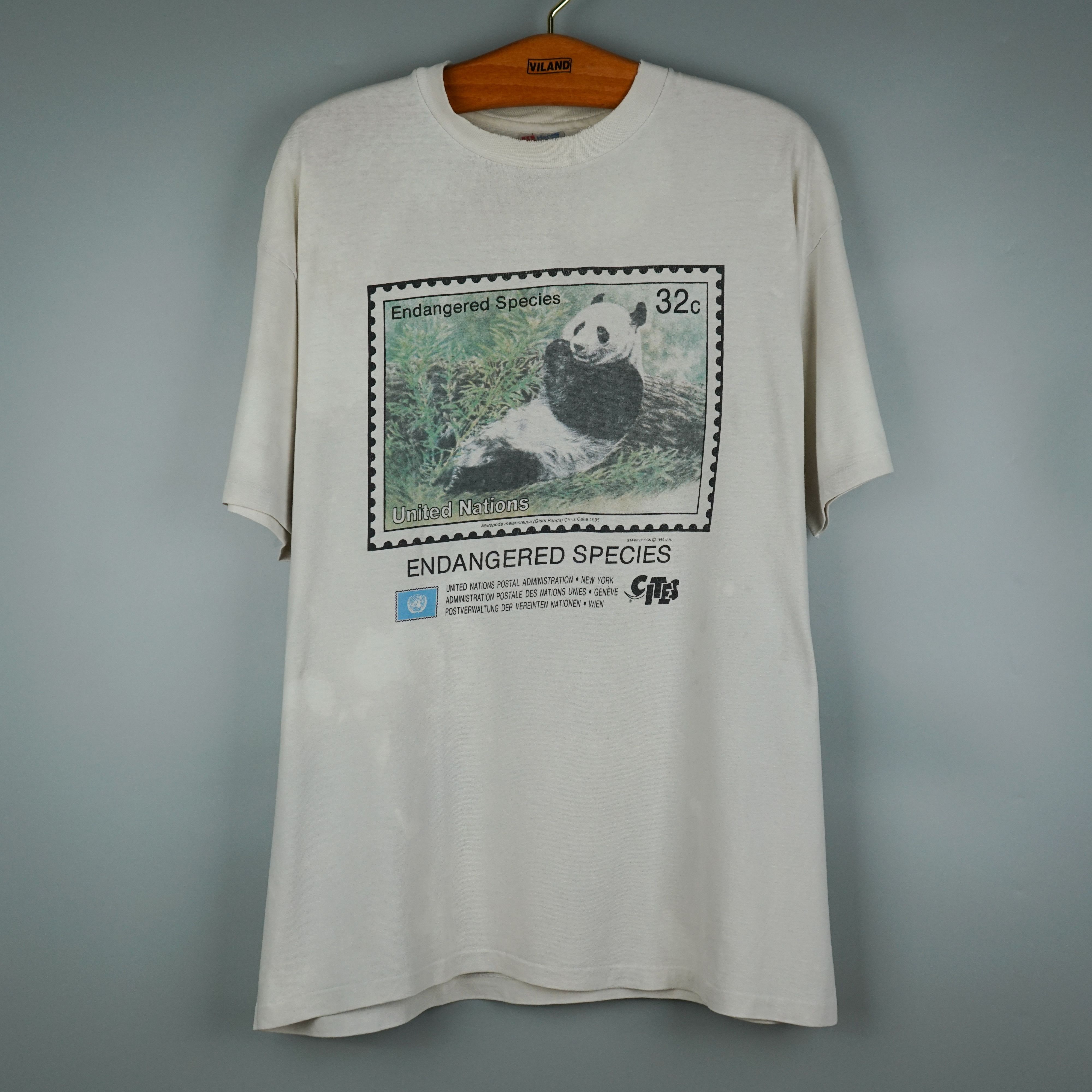Animal Tee × Vintage 1990s Endangered Species Panda Bear t-shirt ...