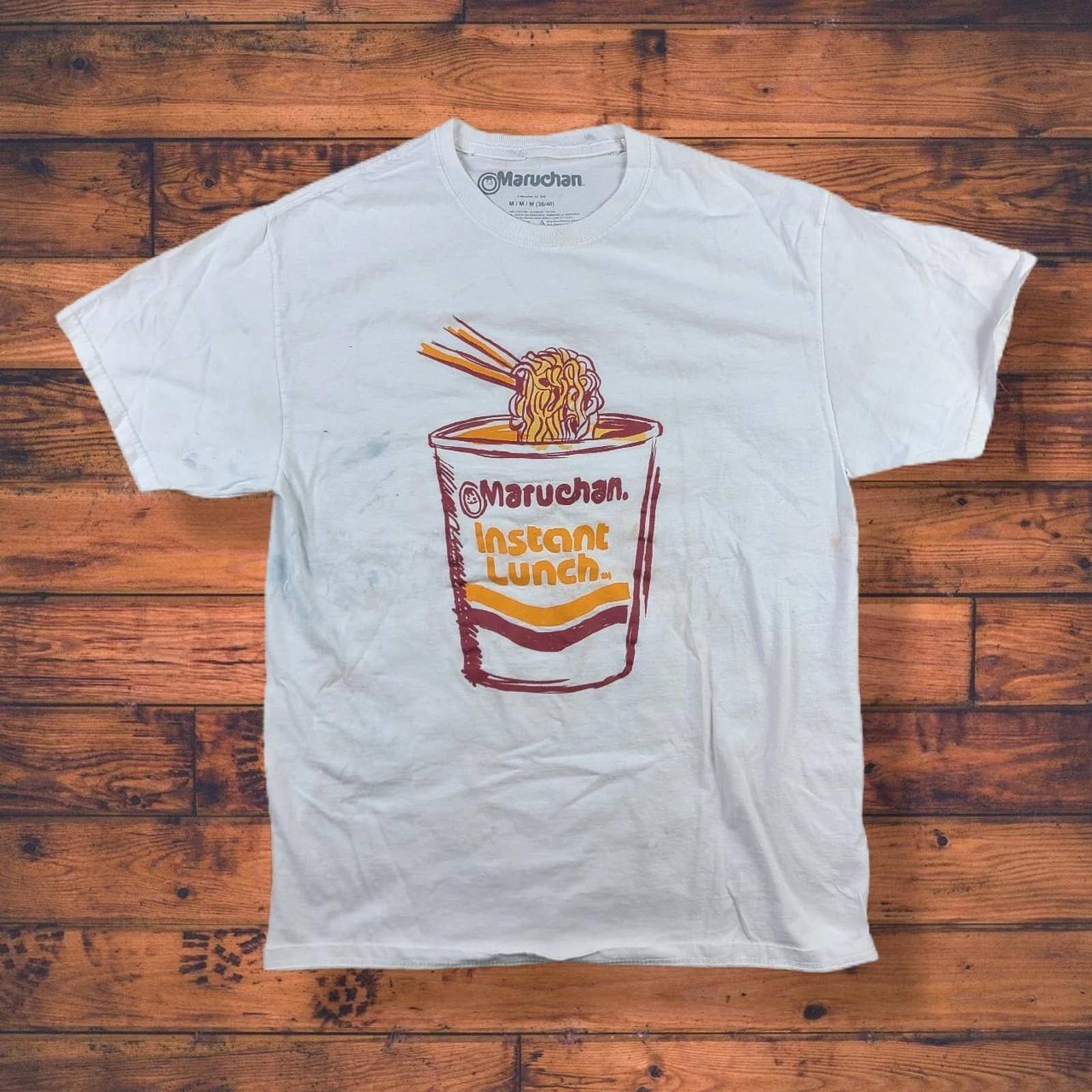 Streetwear Maruchan ramen instant lunch cup of noodle stained white tee ...