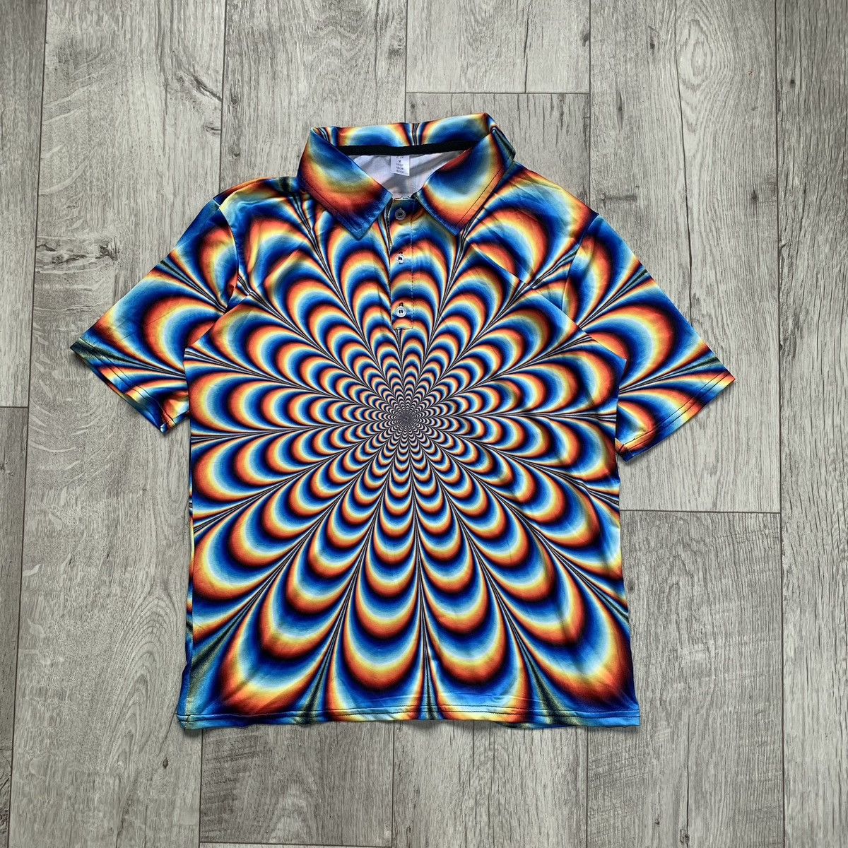 Vintage VINTAGE LSD HYPNOTIC STYLE POLO TEE SHIRT | Grailed