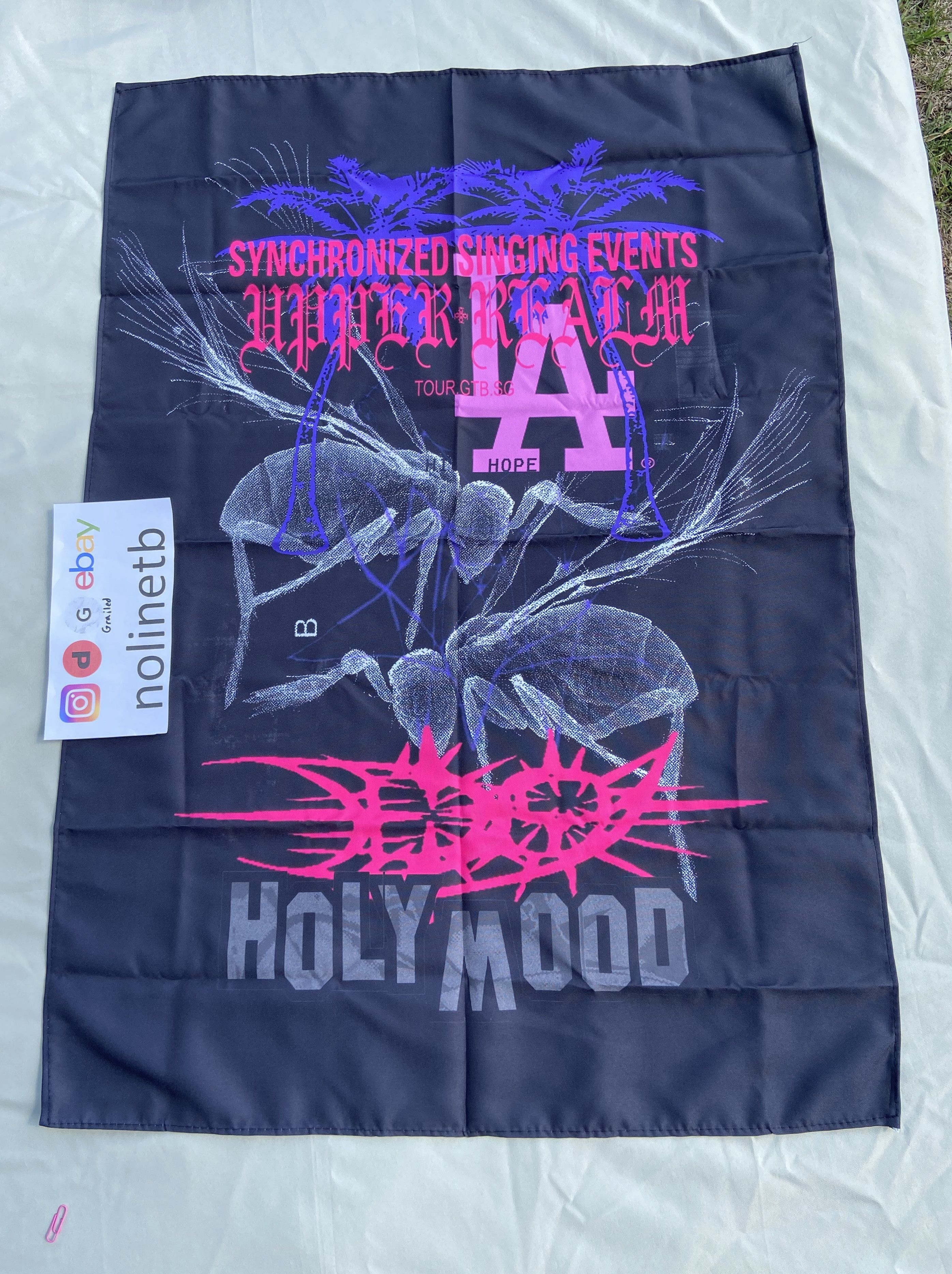 Drain Gang × Sad Boys Drain Gang D9 LA flag (Black) | Grailed