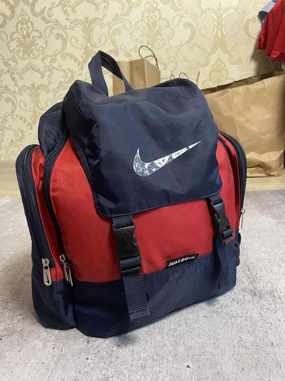 Nike × Vintage Vintage Nike Backpack Cargo Swoosh Logo | Grailed