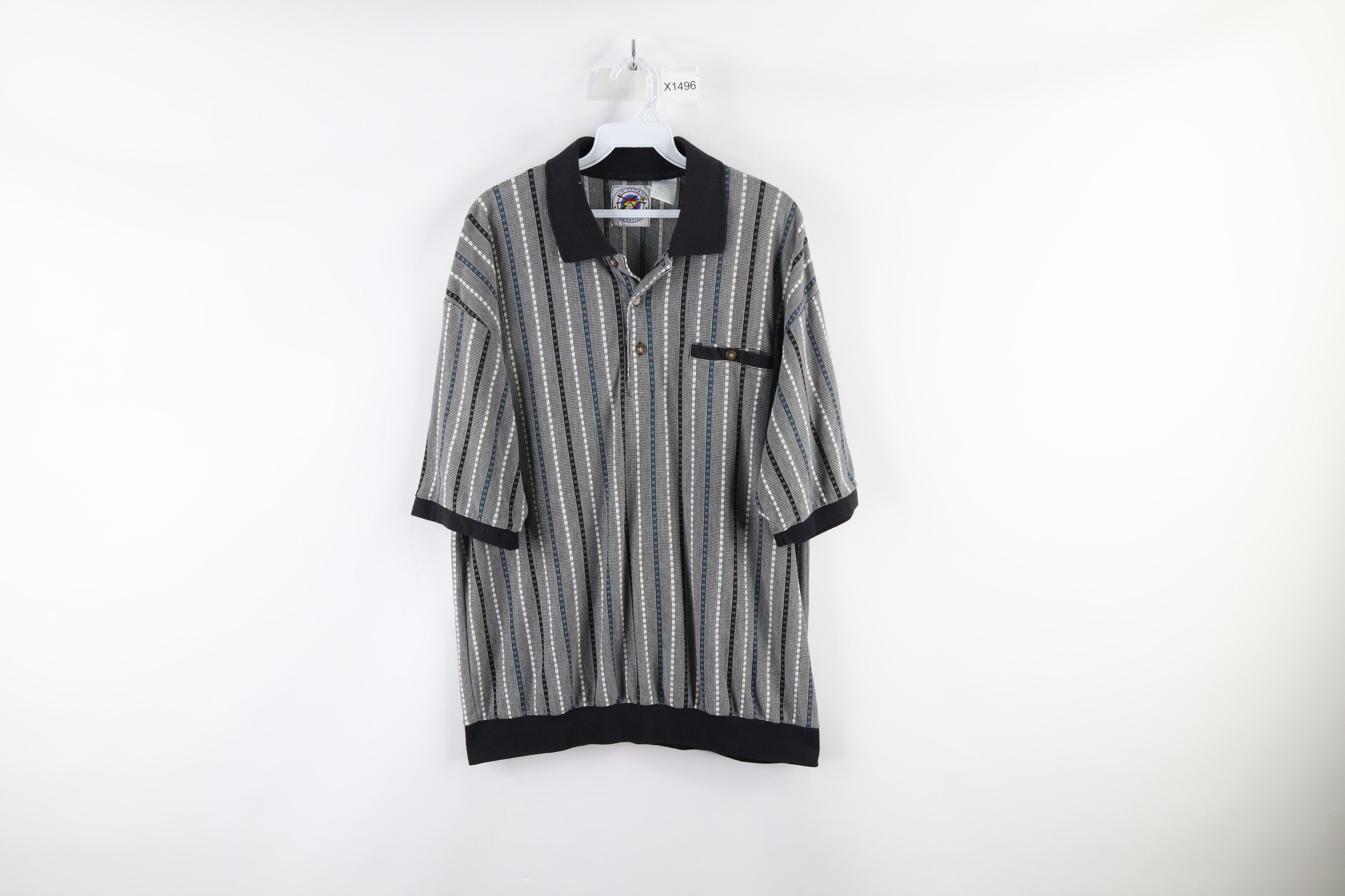 Vintage Vintage 90s Streetwear Striped Tony Soprano Polo Shirt Grailed