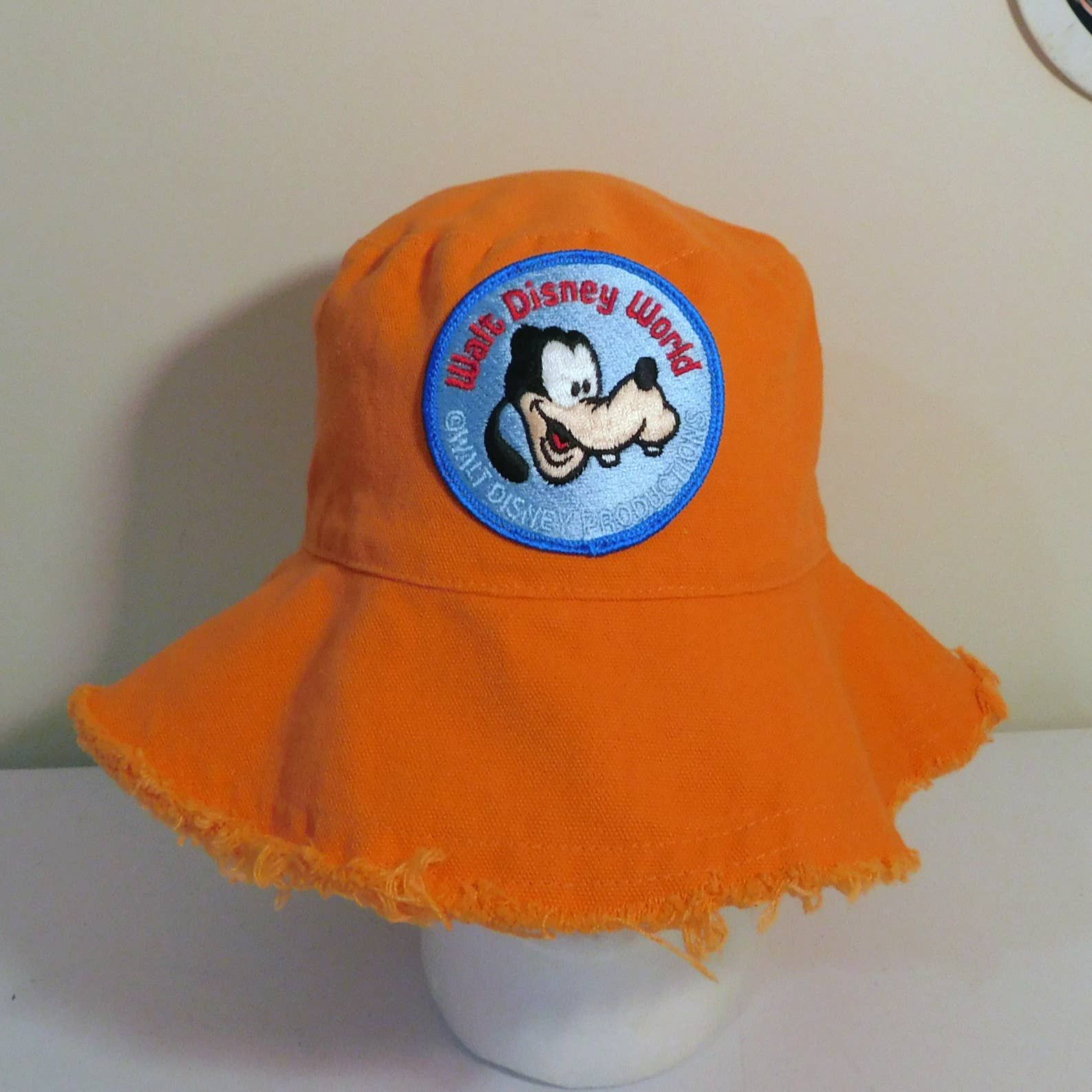 Disney Walt Disney Productions Goofy Bucket Hat Orange Canvas | Grailed