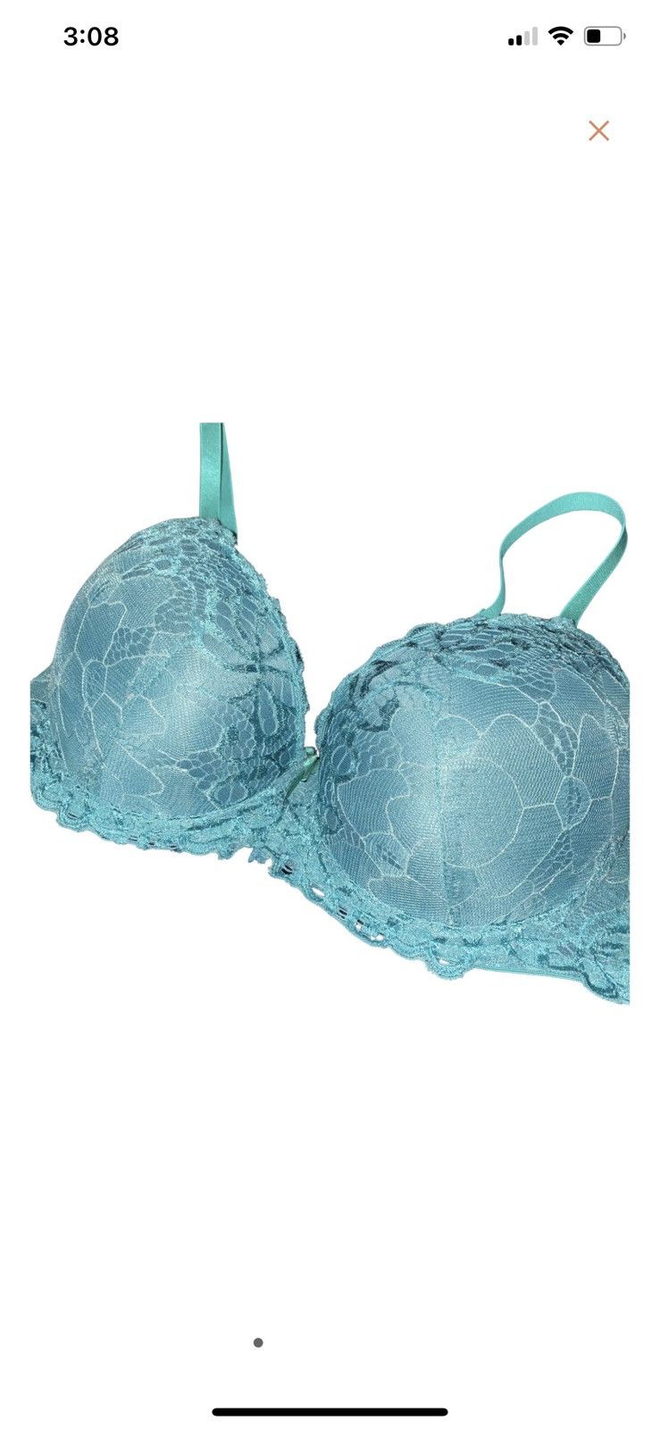 Designer Hush Intimates 36C Emerald Green Lace Baroque Push Up Bra ...