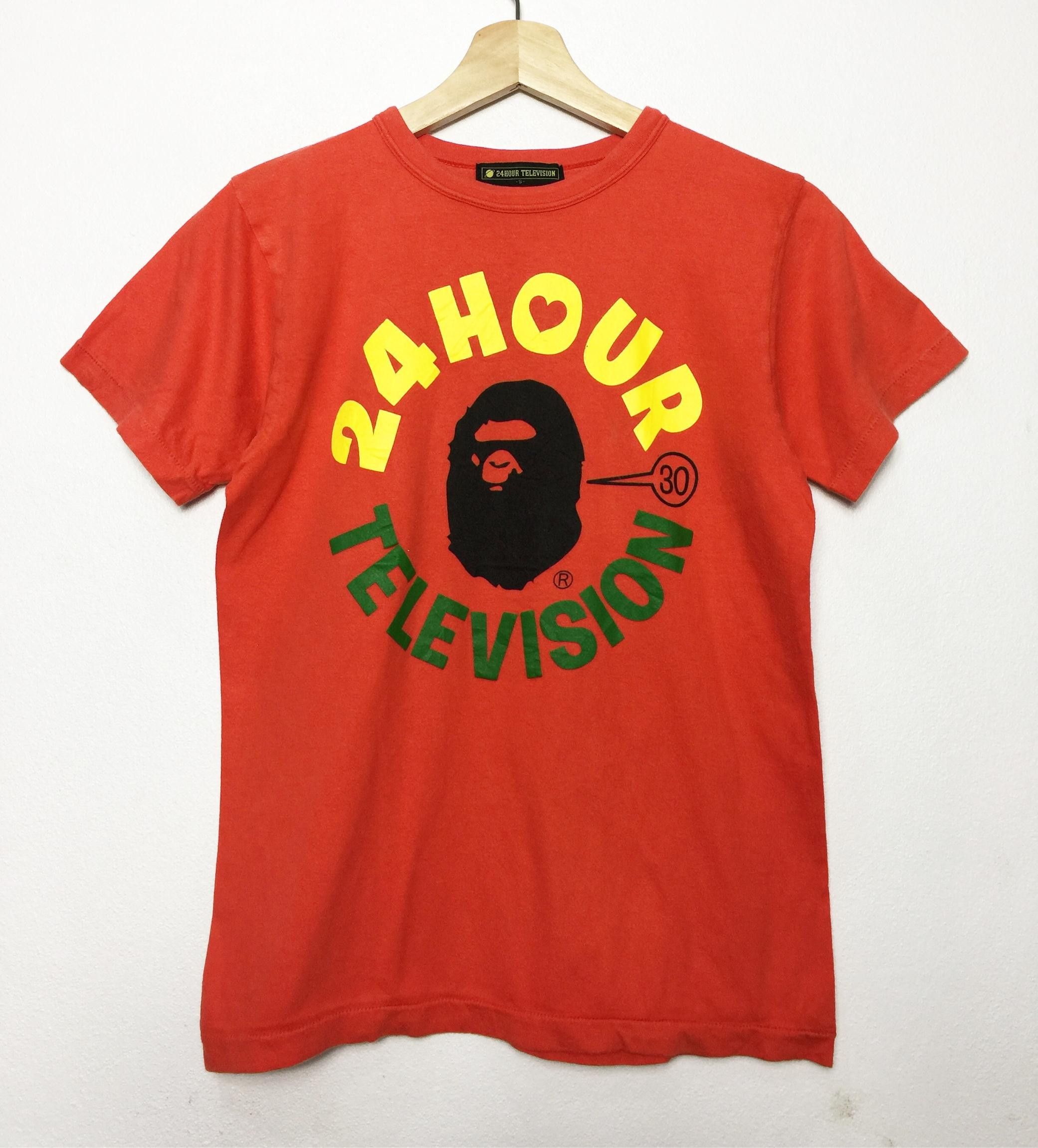 Bape Vintage 24 Hours Television X Bape Tees / Made in Japan | Grailed