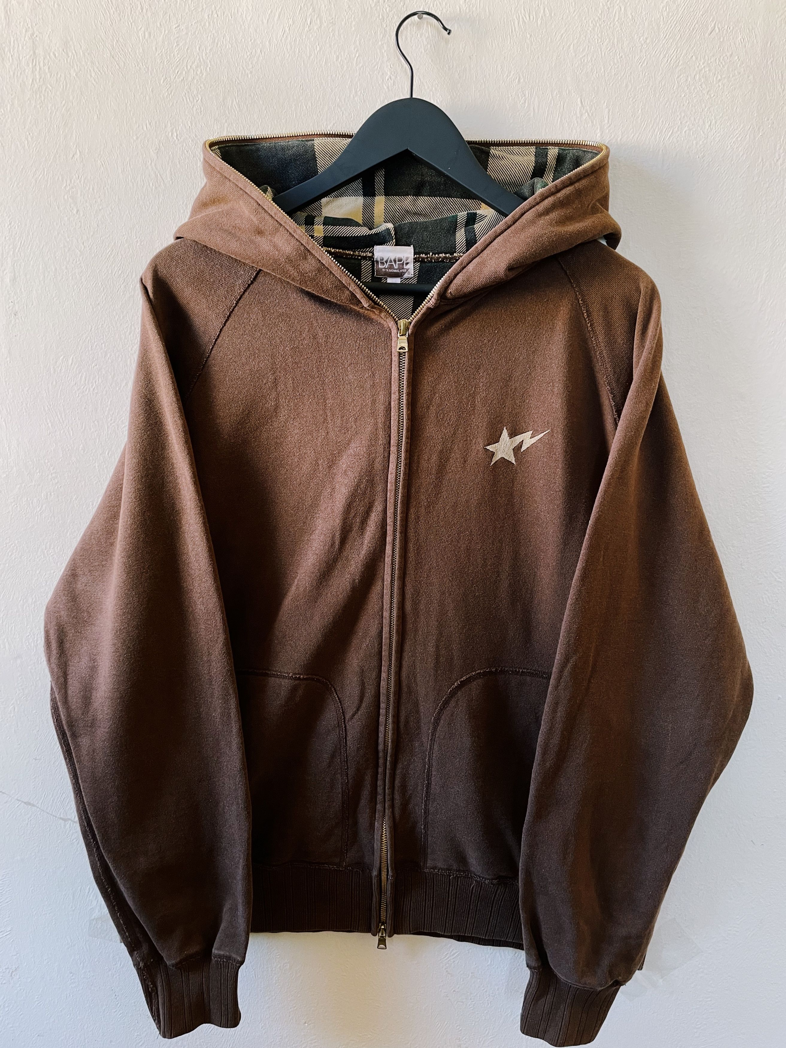 Bape × Vintage Vintage Bape A Bathing Ape Sta Logo Patch Full Zip ...